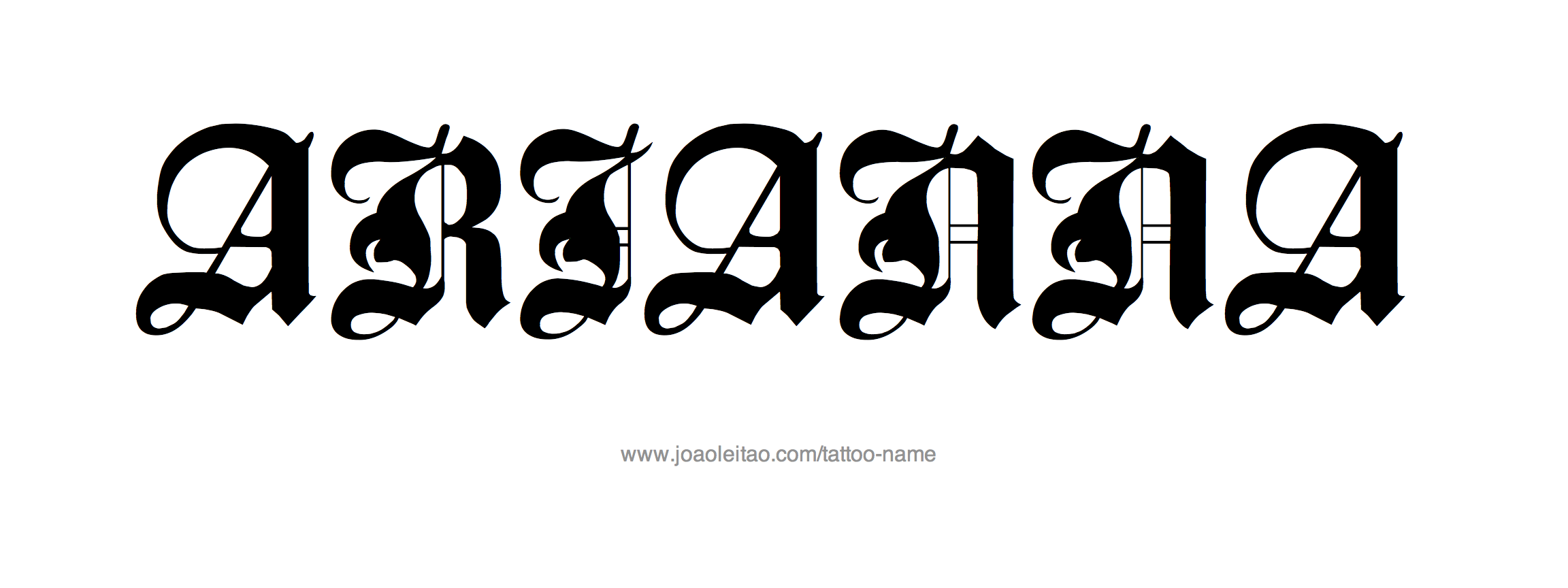 Arianna Name Tattoo Designs