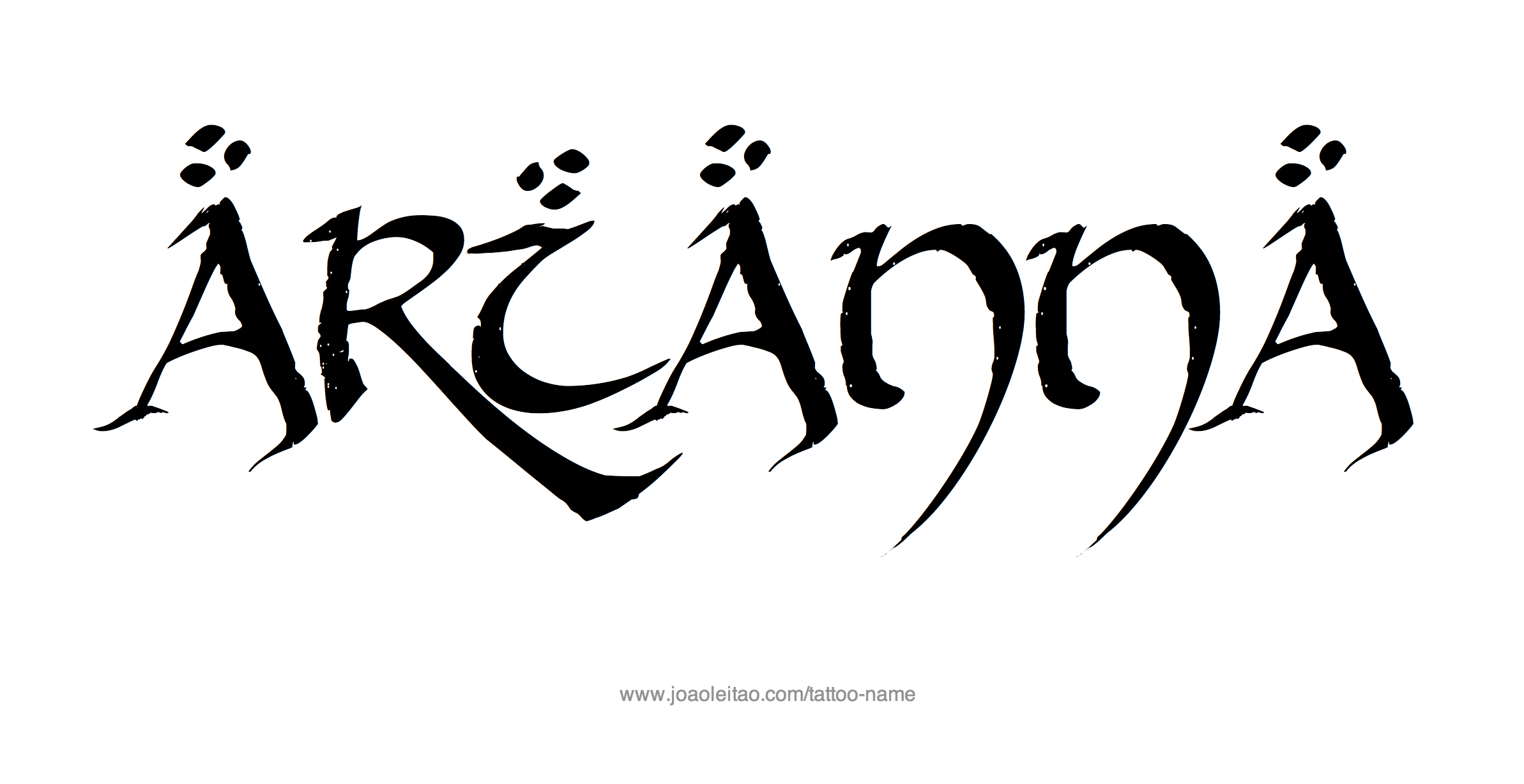 Arianna Name Tattoo Designs