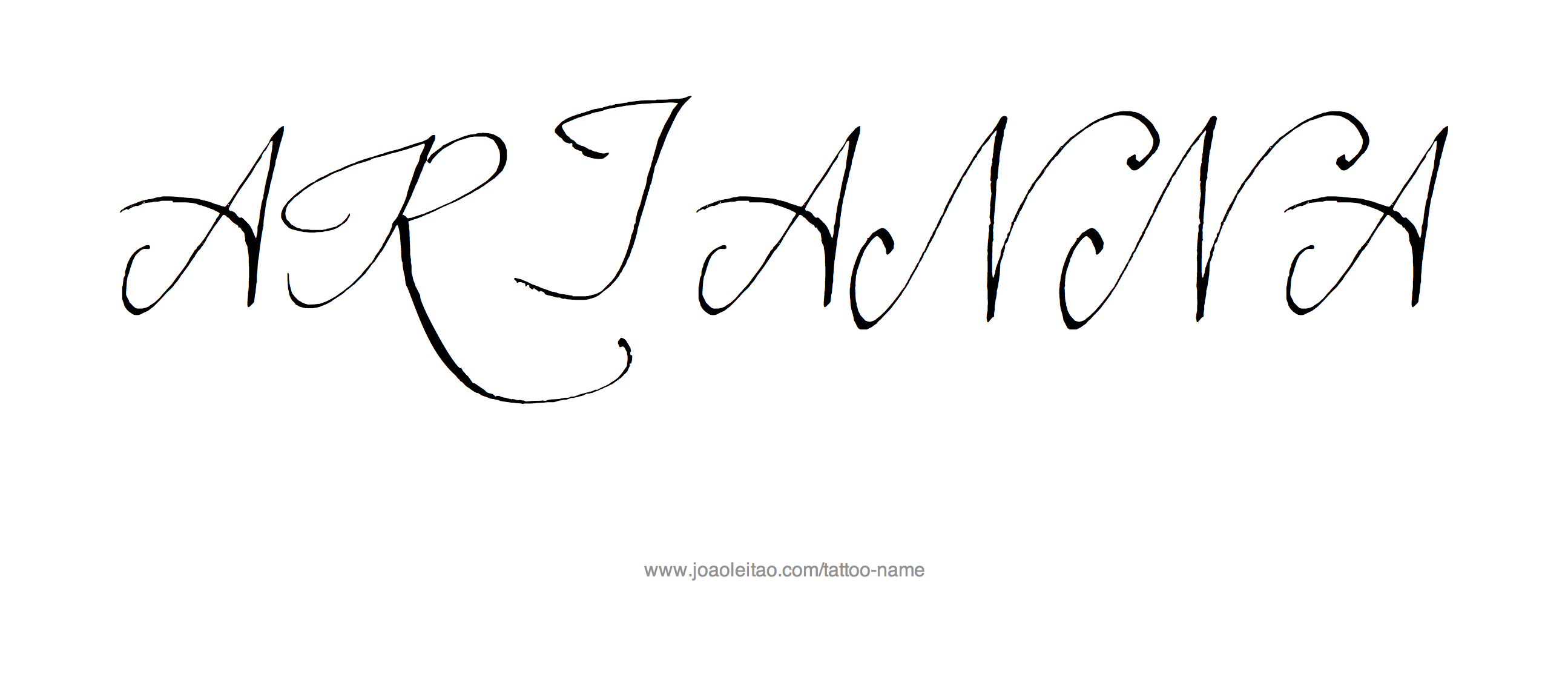 Arianna Name Tattoo Designs