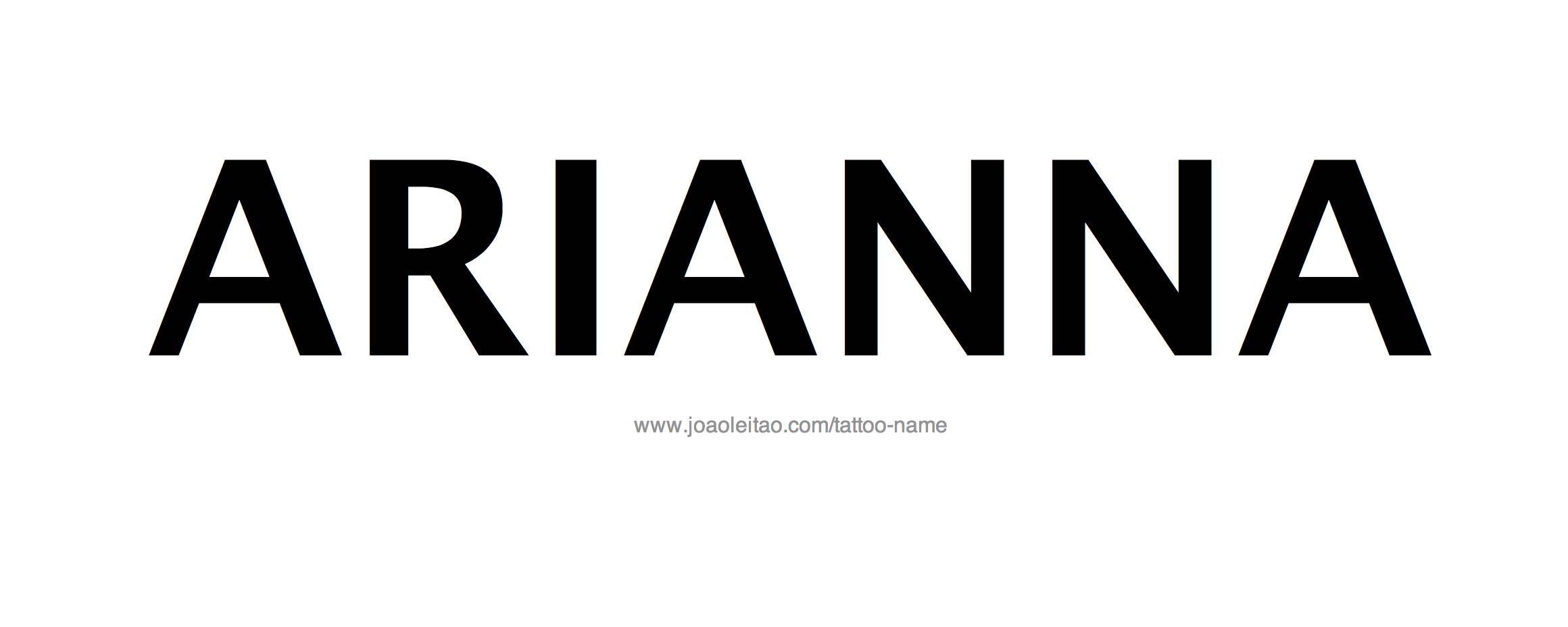 Arianna Name Tattoo Designs