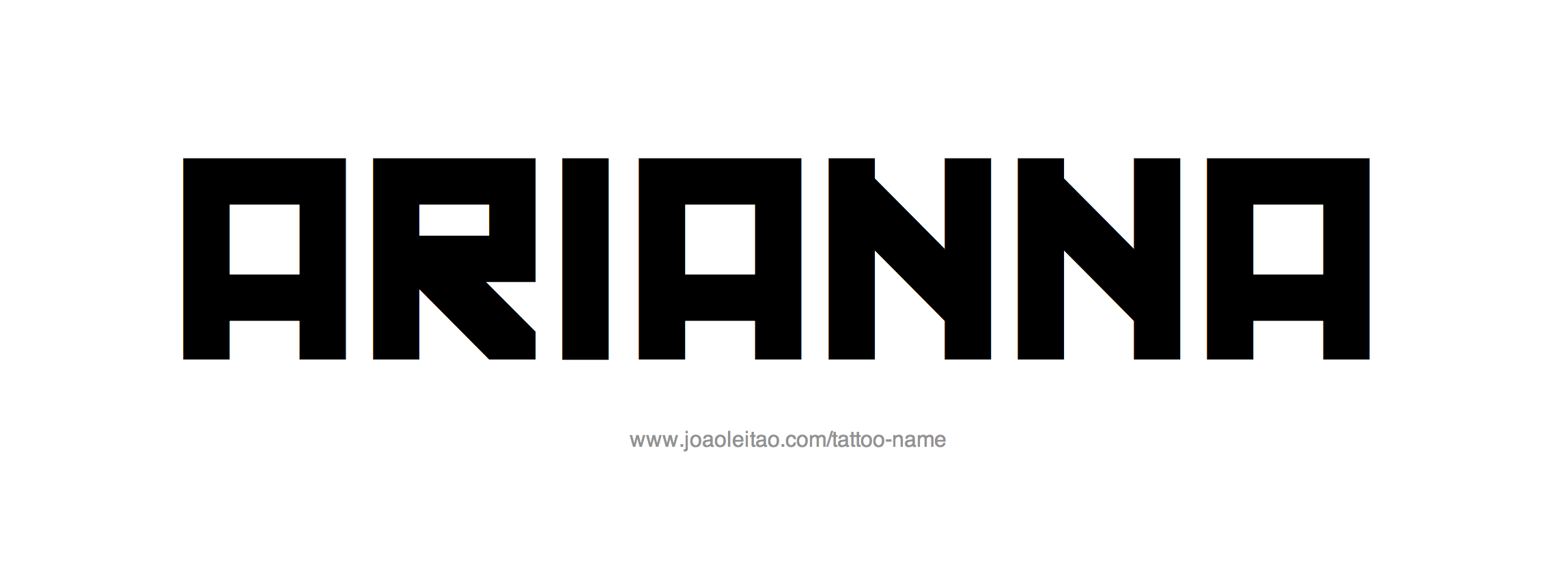 Arianna Name Tattoo Designs