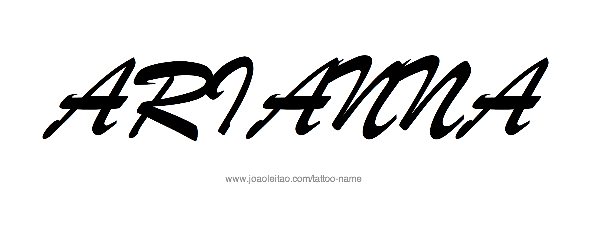 Arianna Name Tattoo Designs