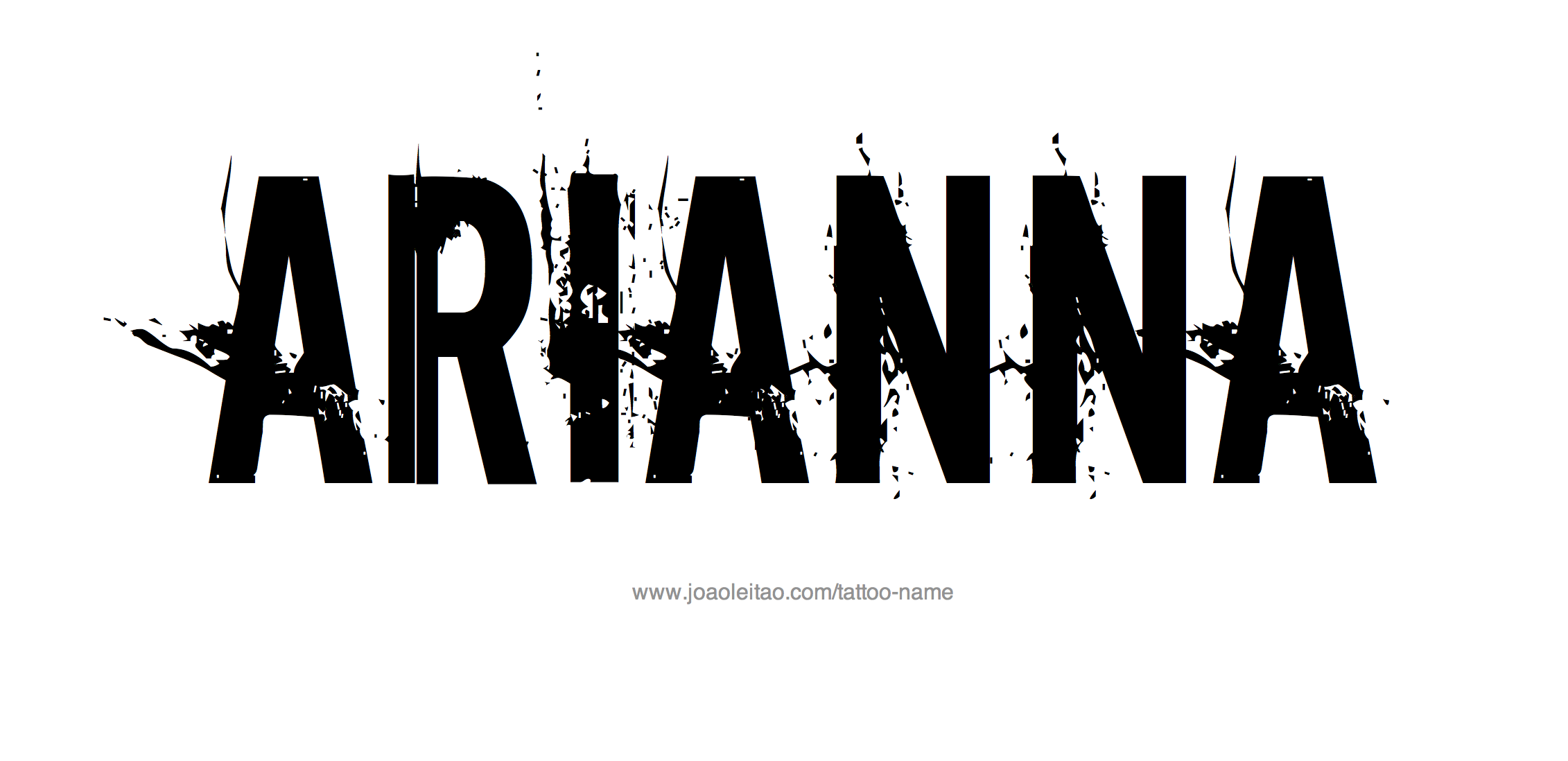 Arianna Name Tattoo Designs