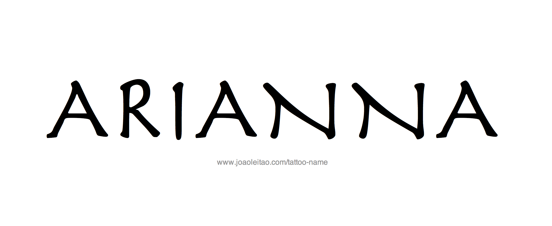 Arianna Name Tattoo Designs