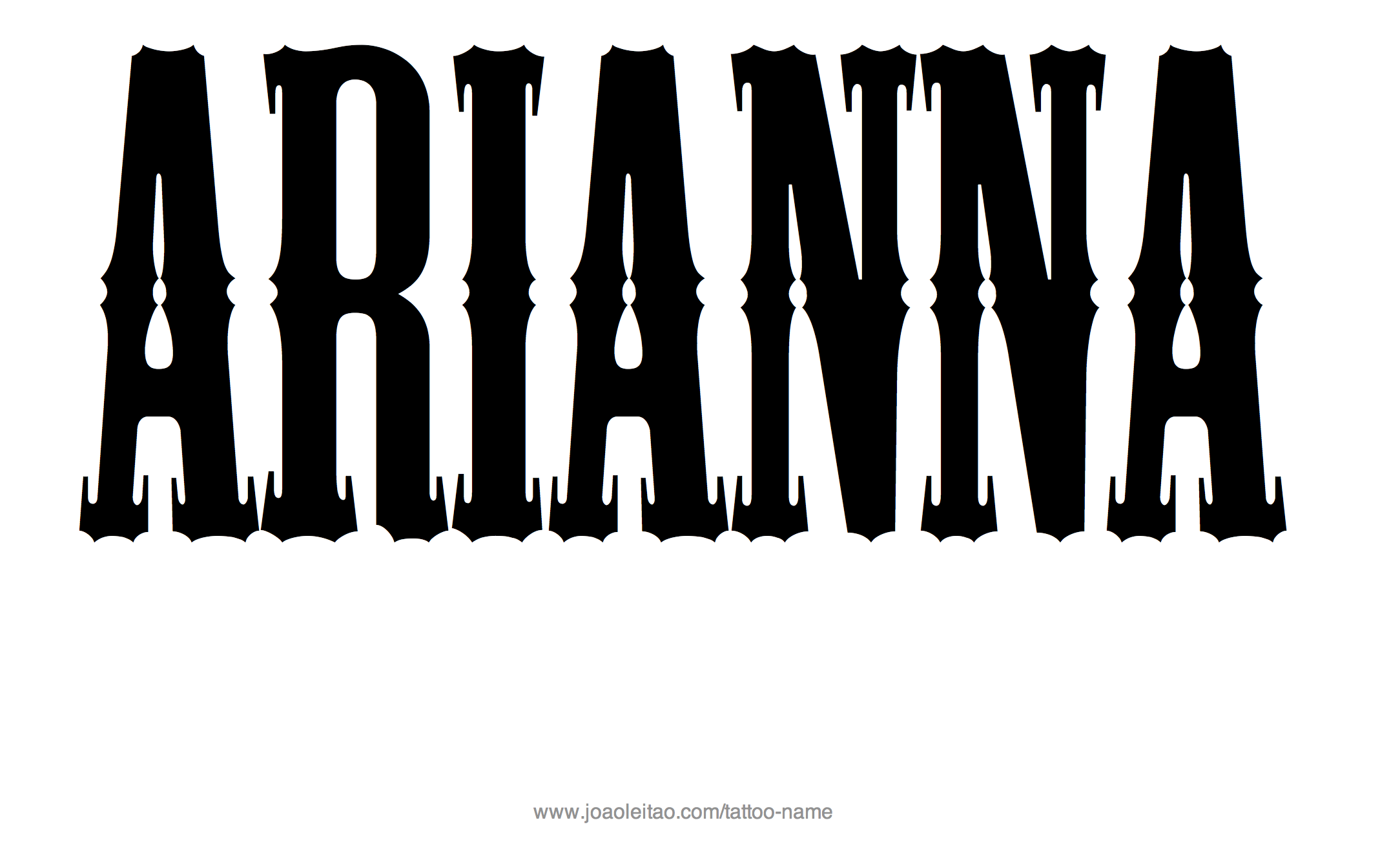 Arianna Name Tattoo Designs