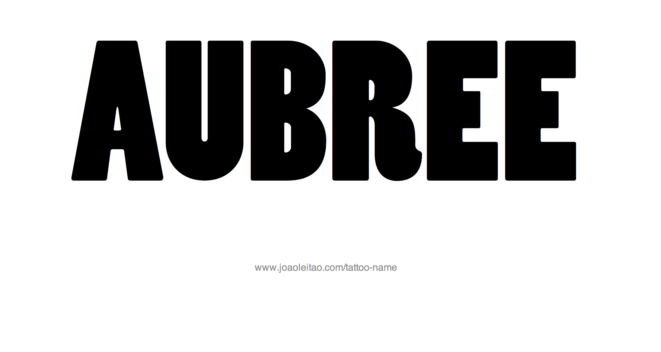 Aubree Name Tattoo Designs