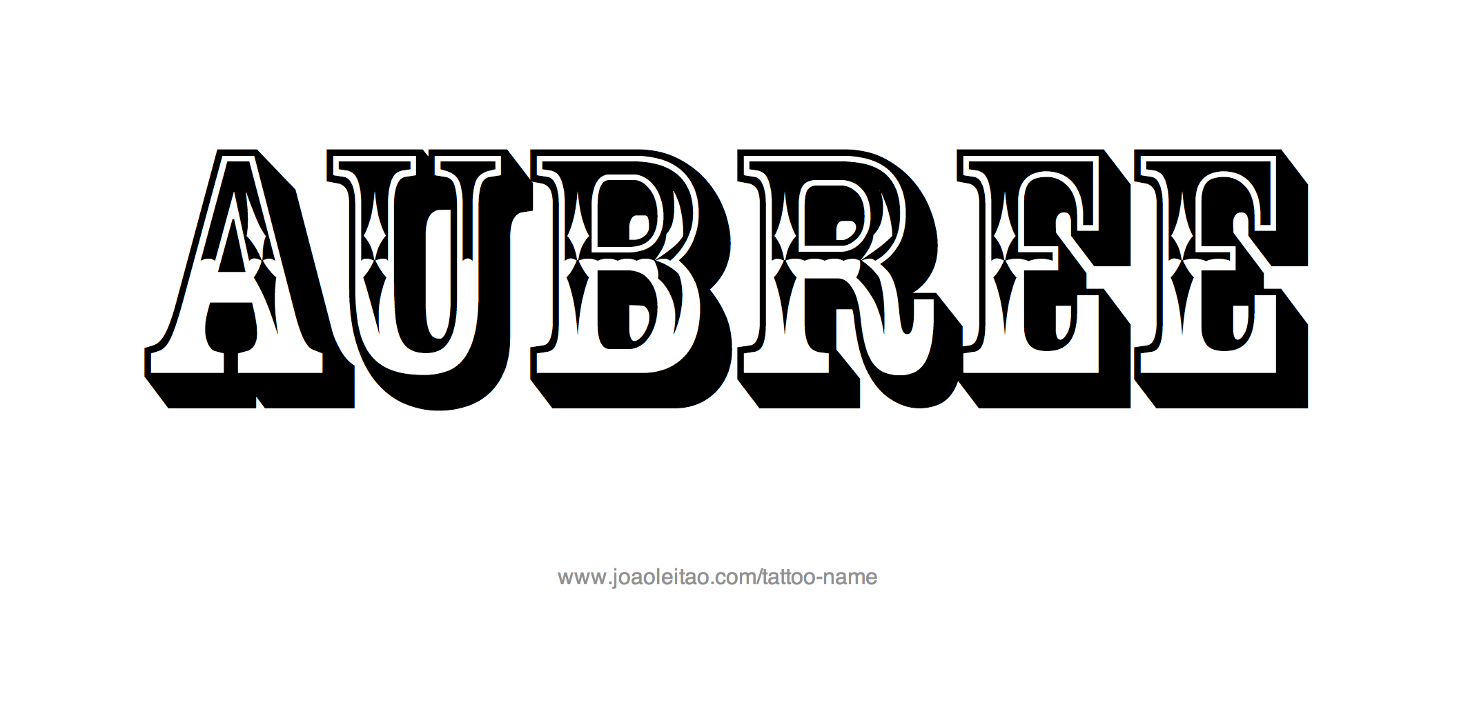 Aubree Name Tattoo Designs