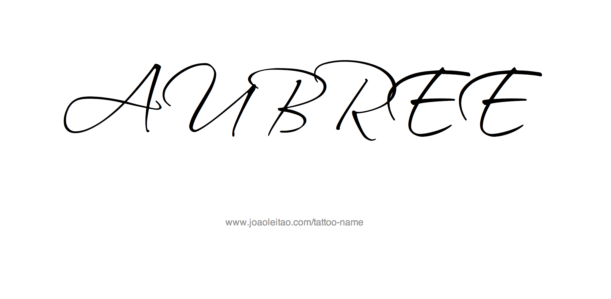 Aubree Name Tattoo Designs