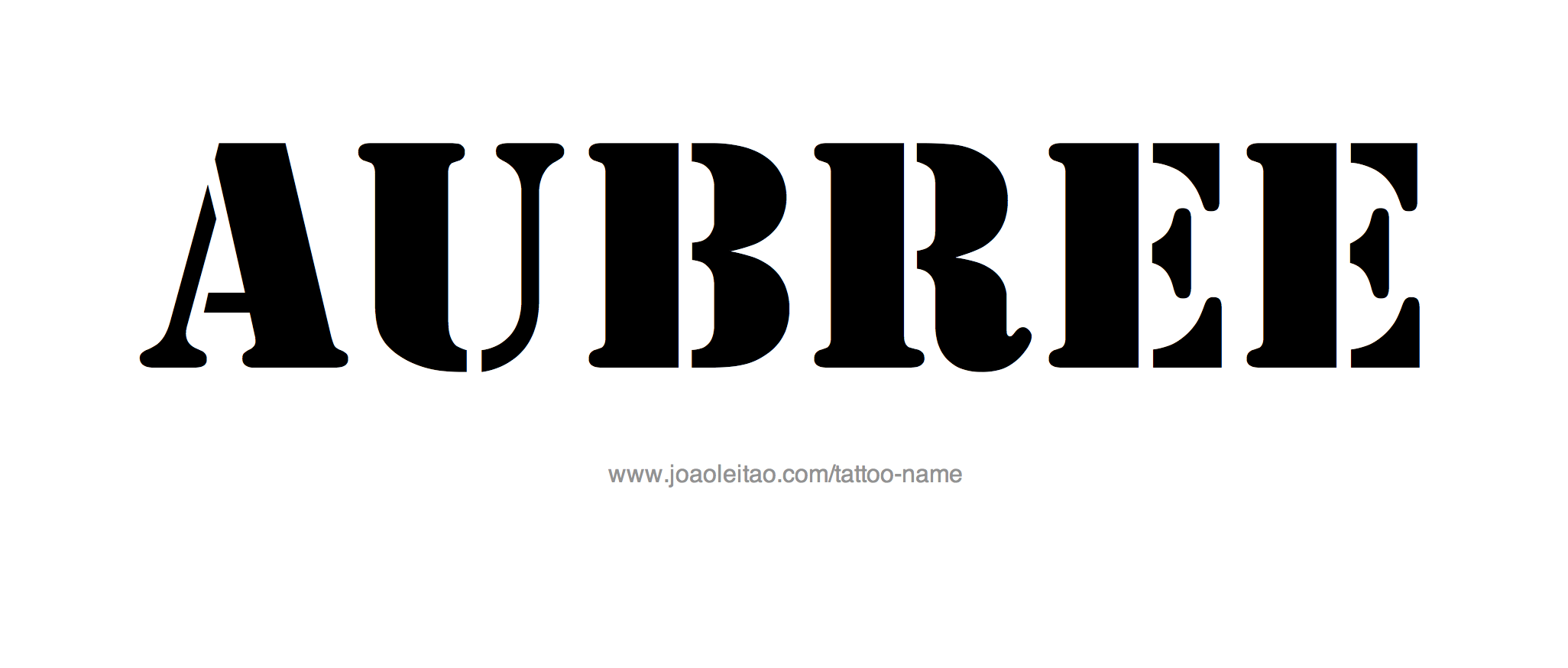 Aubree Name Tattoo Designs