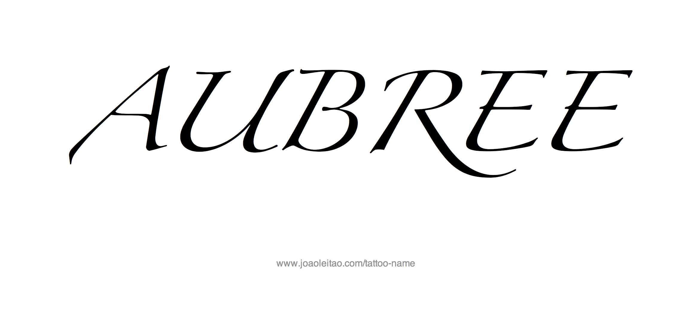 Aubree Name Tattoo Designs
