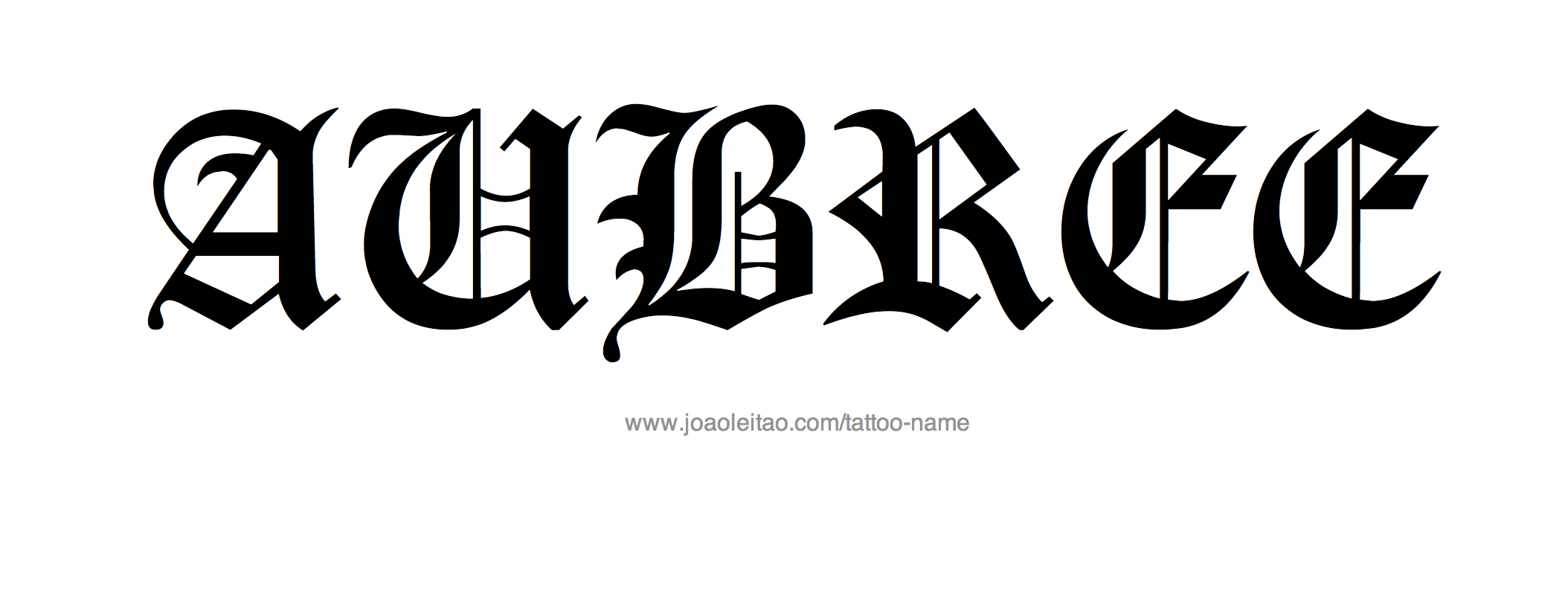 Aubree Name Tattoo Designs