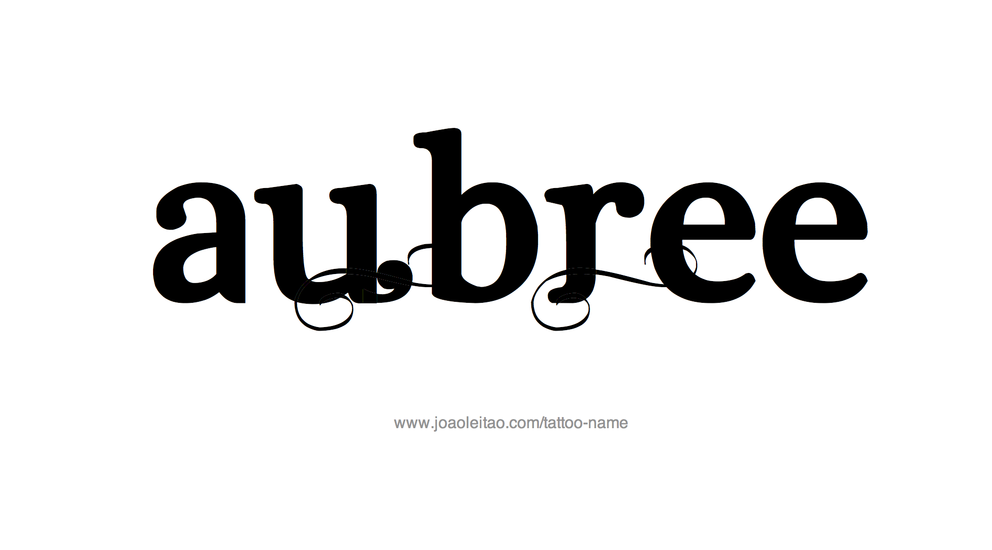 Aubree Name Tattoo Designs