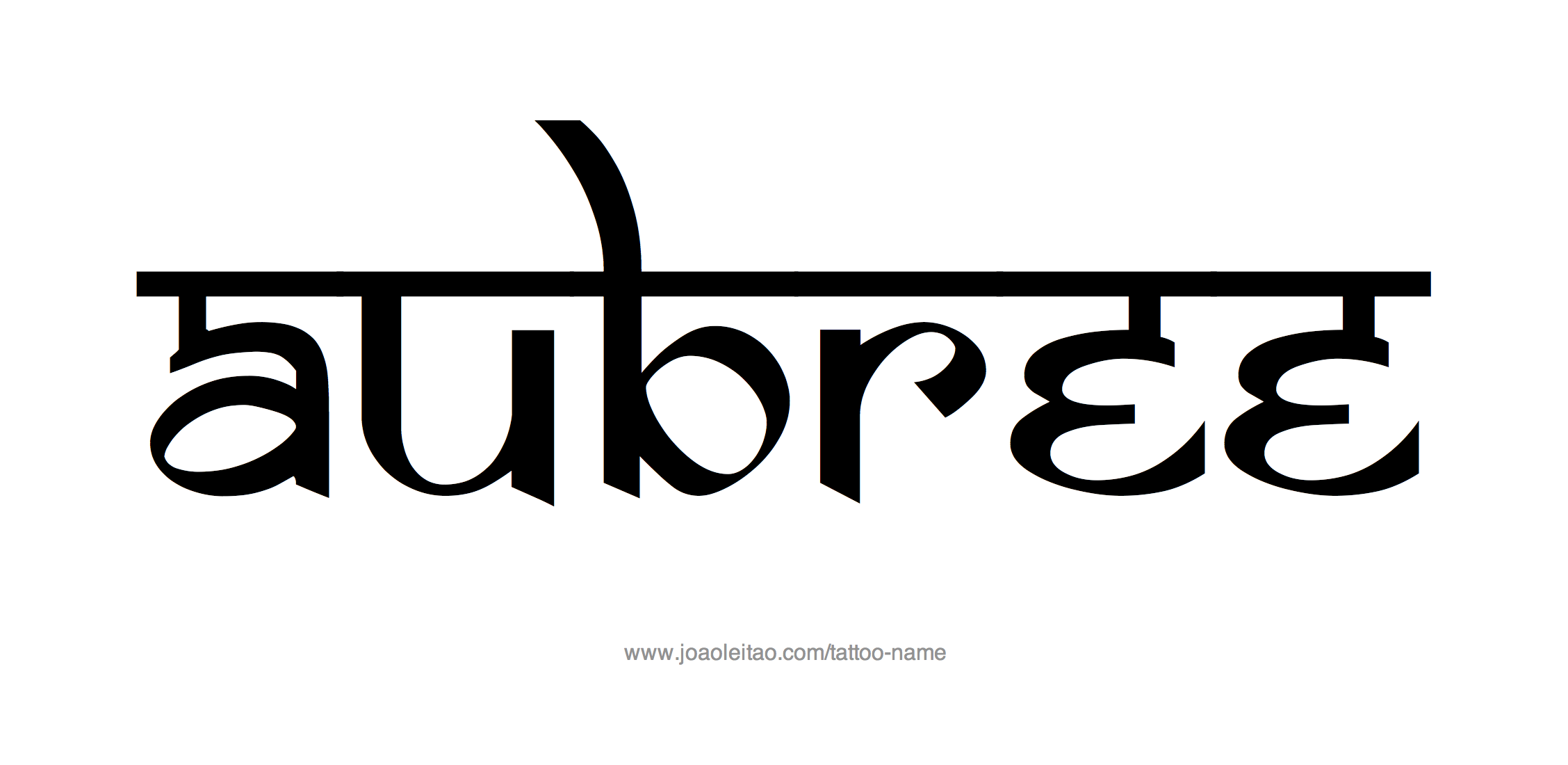 Aubree Name Tattoo Designs