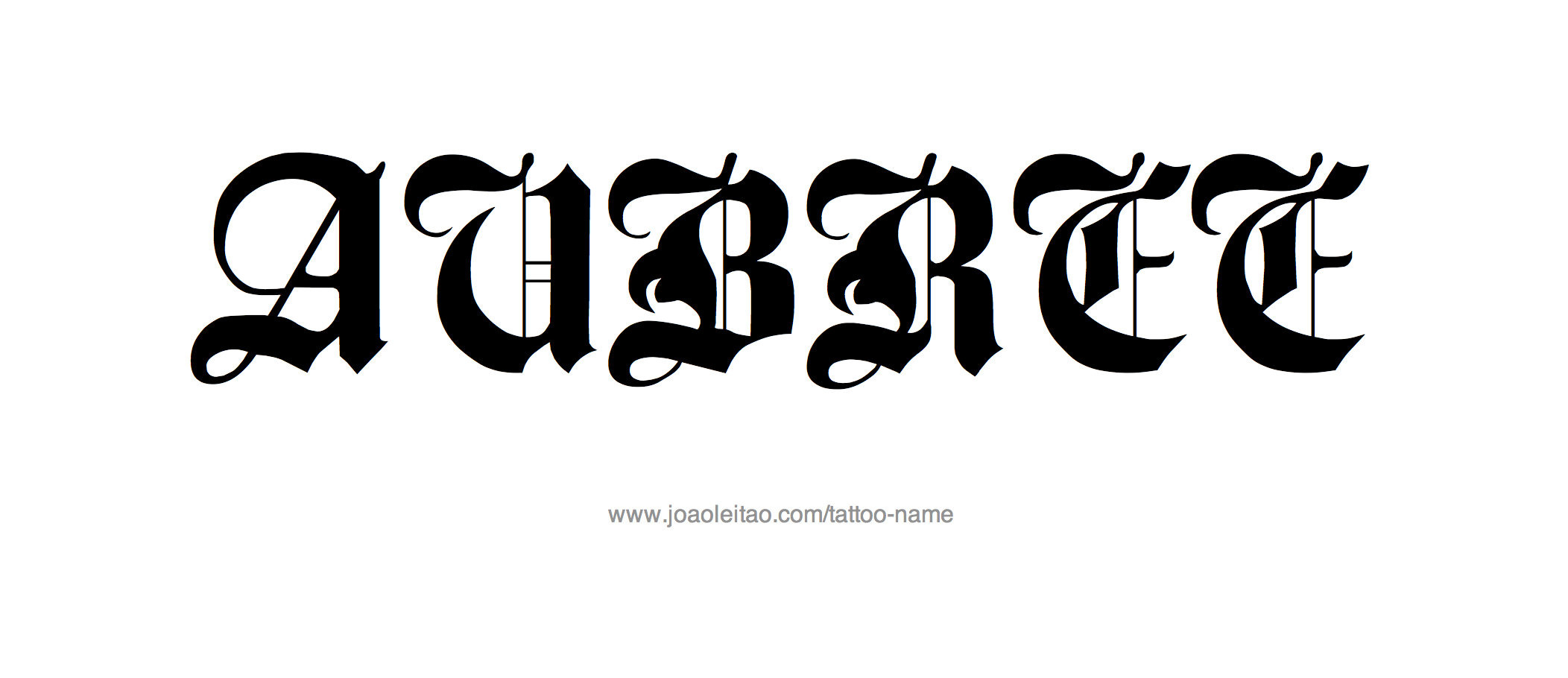 Aubree Name Tattoo Designs