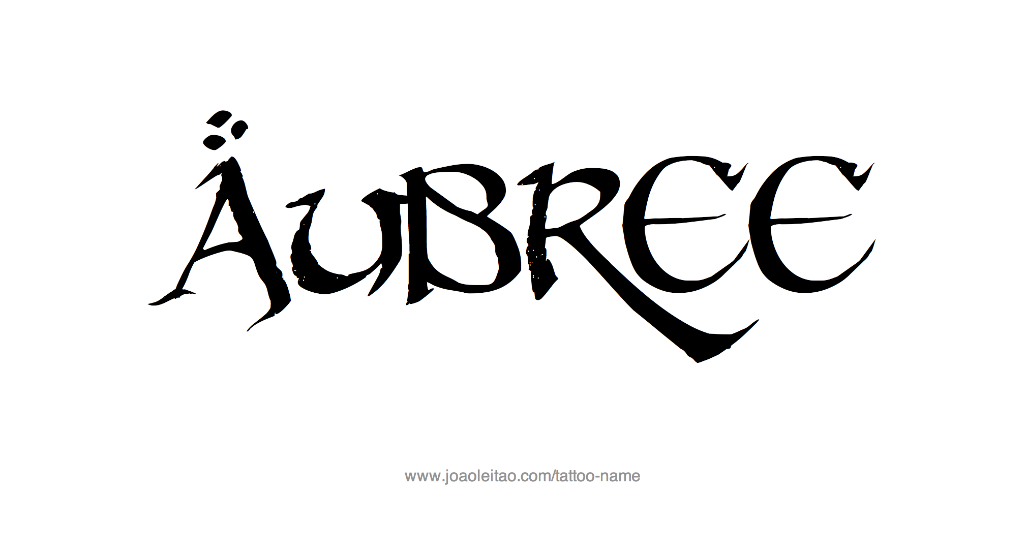 Aubree Name Tattoo Designs