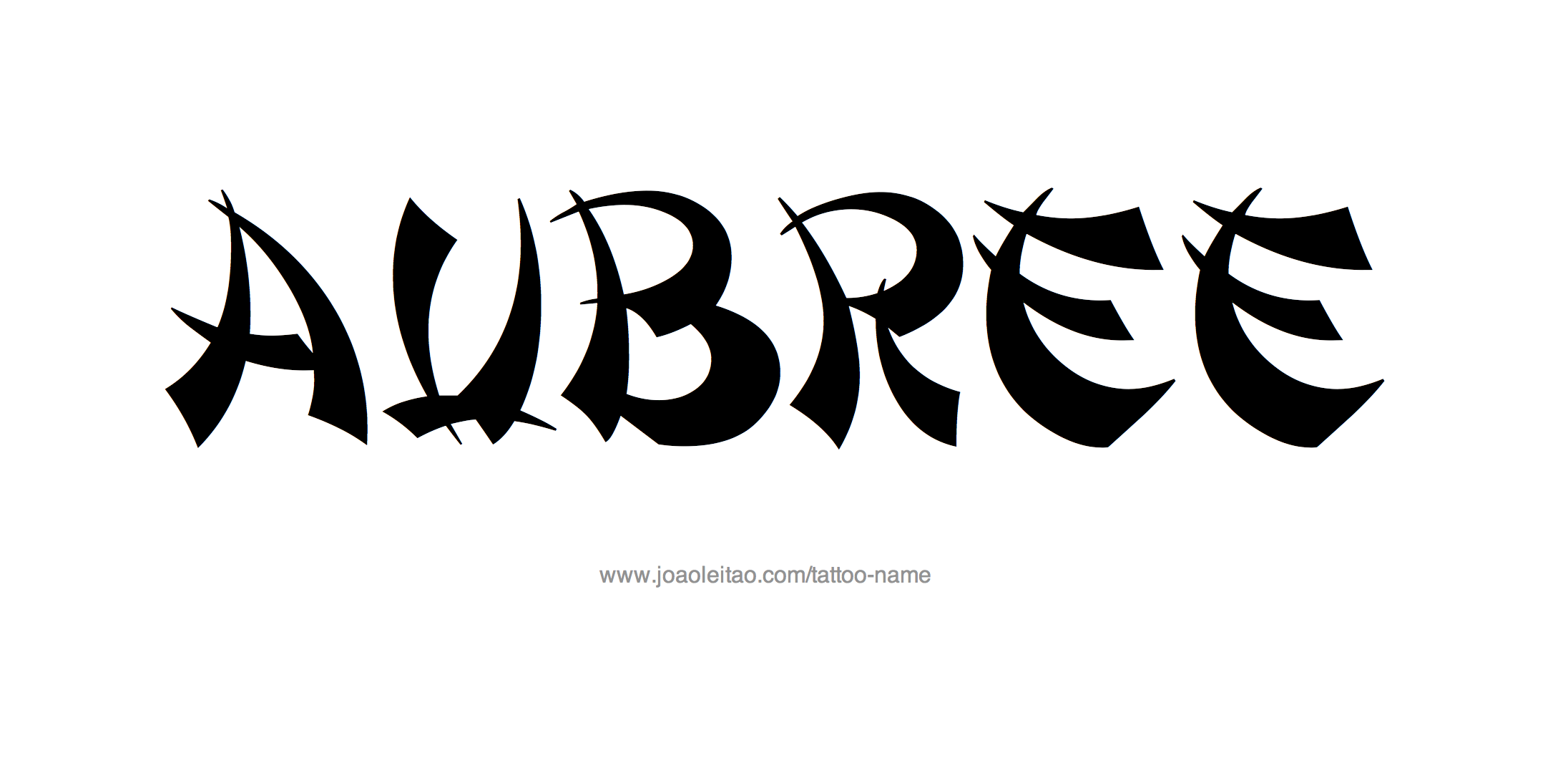 Aubree Name Tattoo Designs