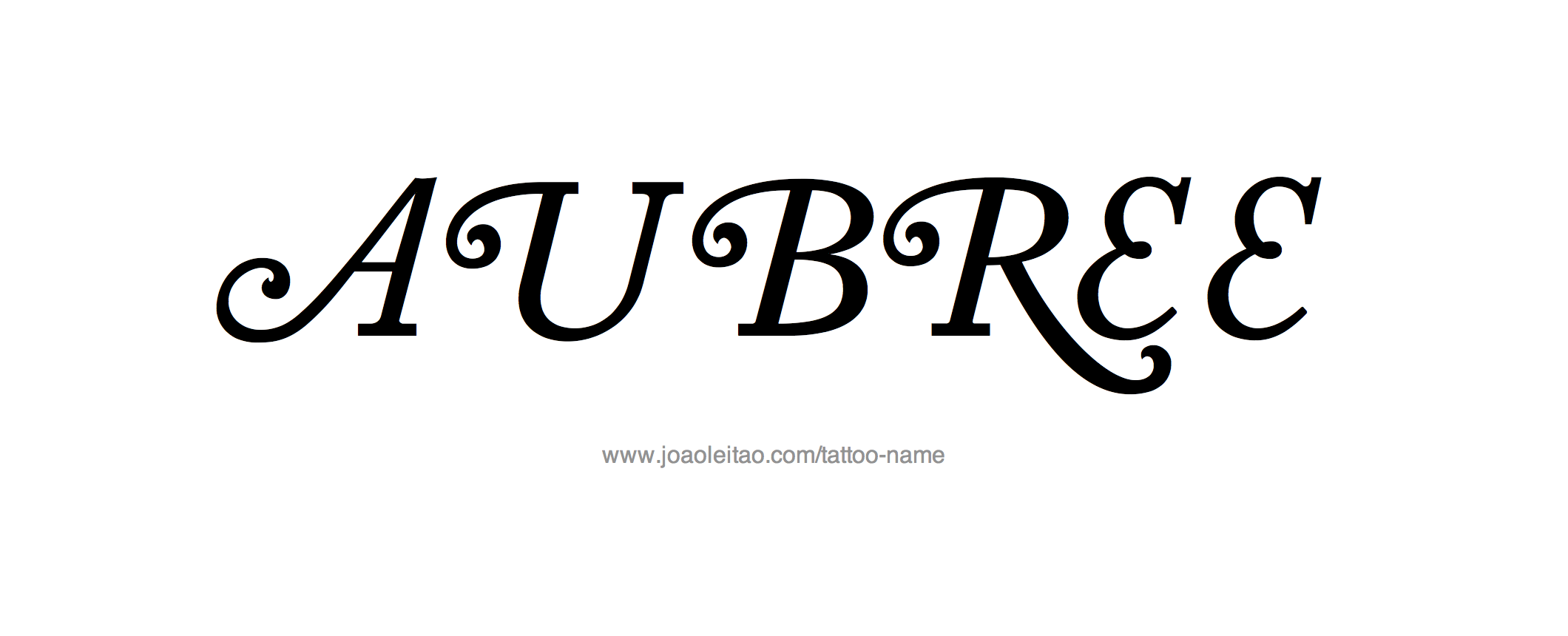 Aubree Name Tattoo Designs