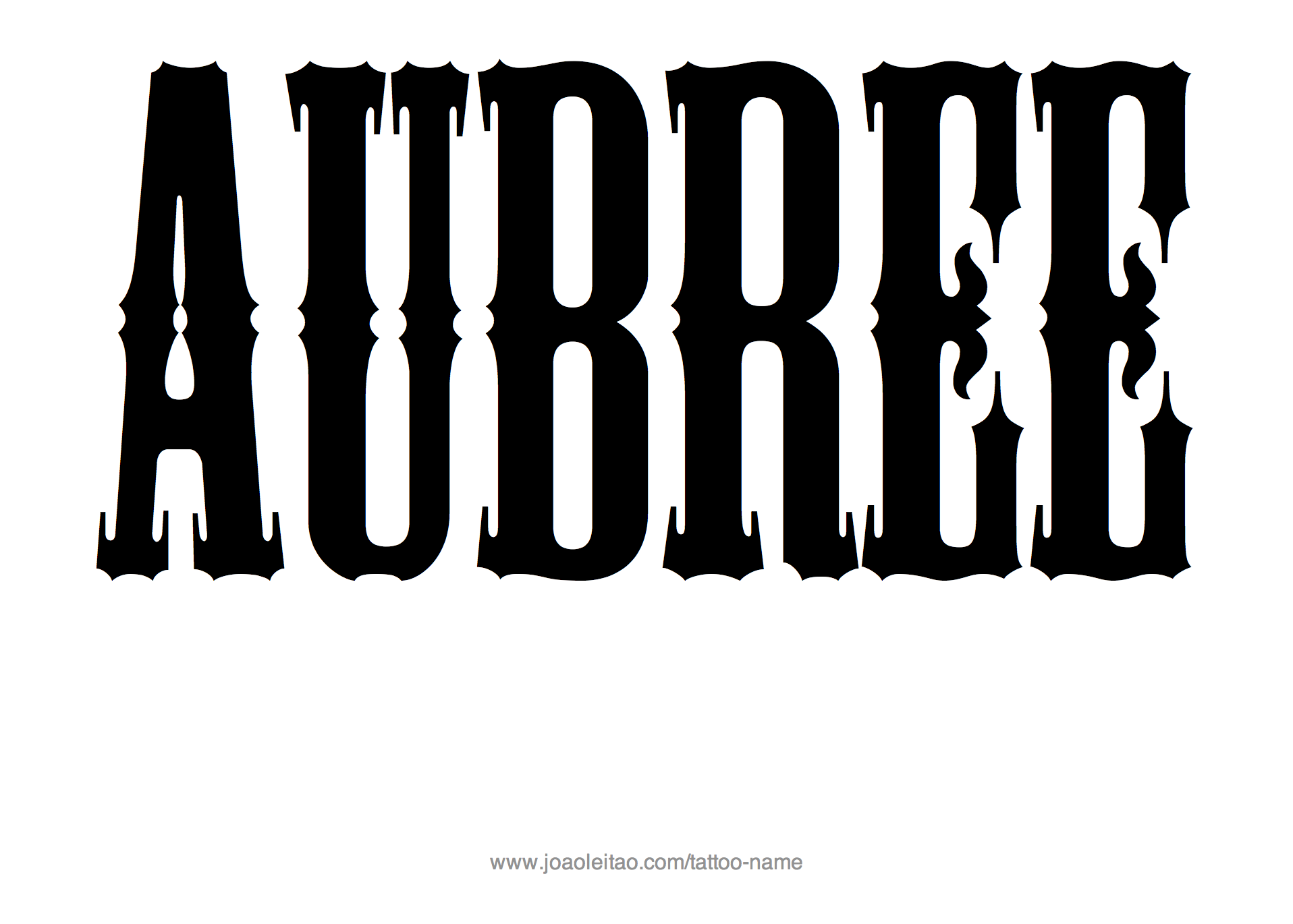 Aubree Name Tattoo Designs