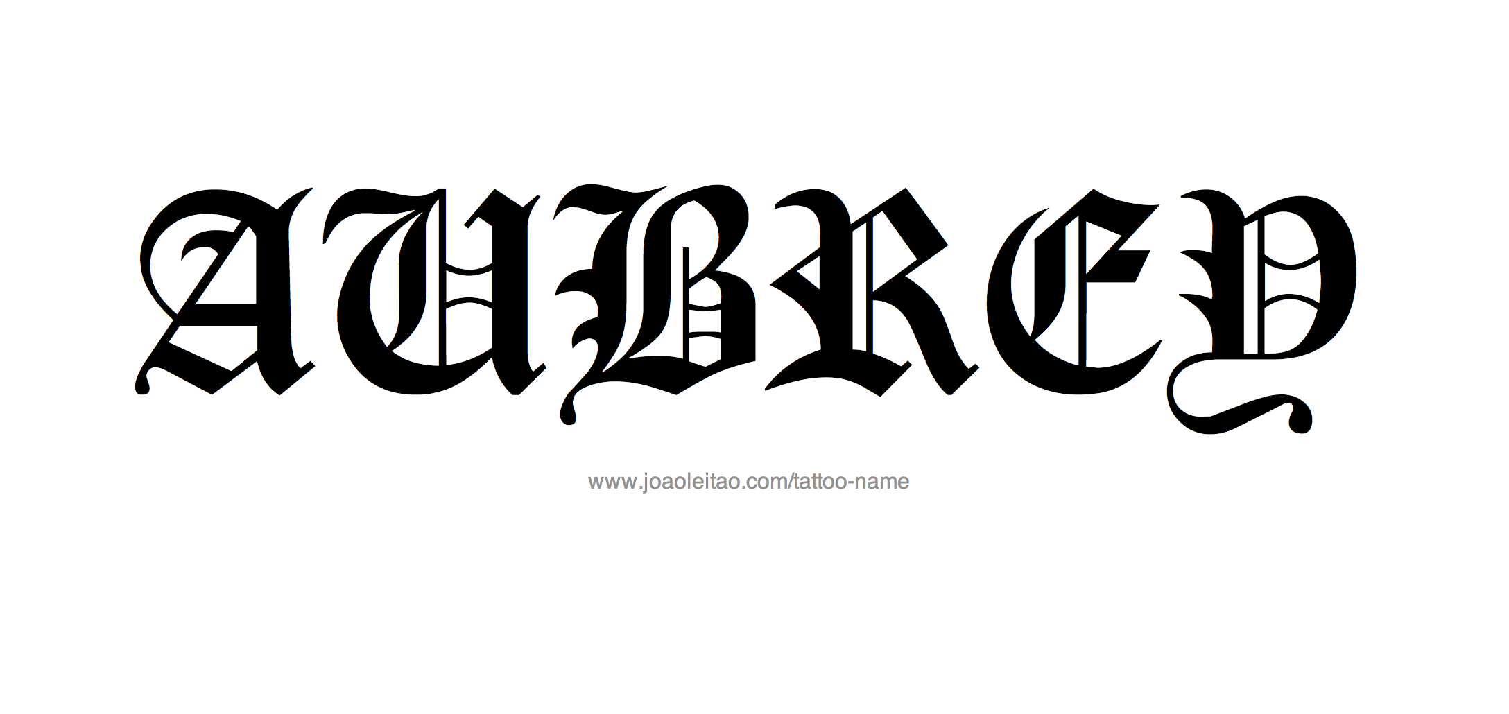 Aubrey Name Tattoo Designs