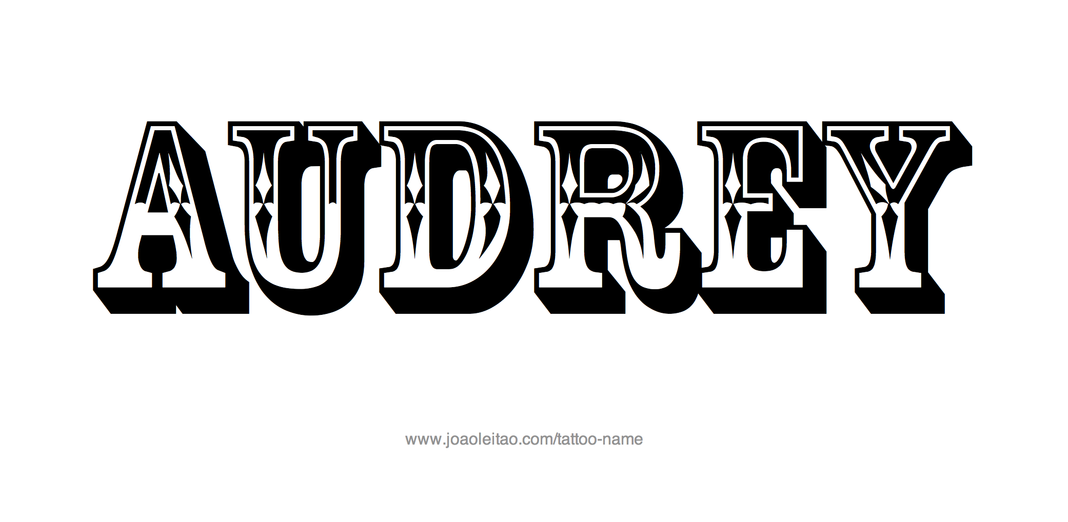 Audrey Name Tattoo Designs