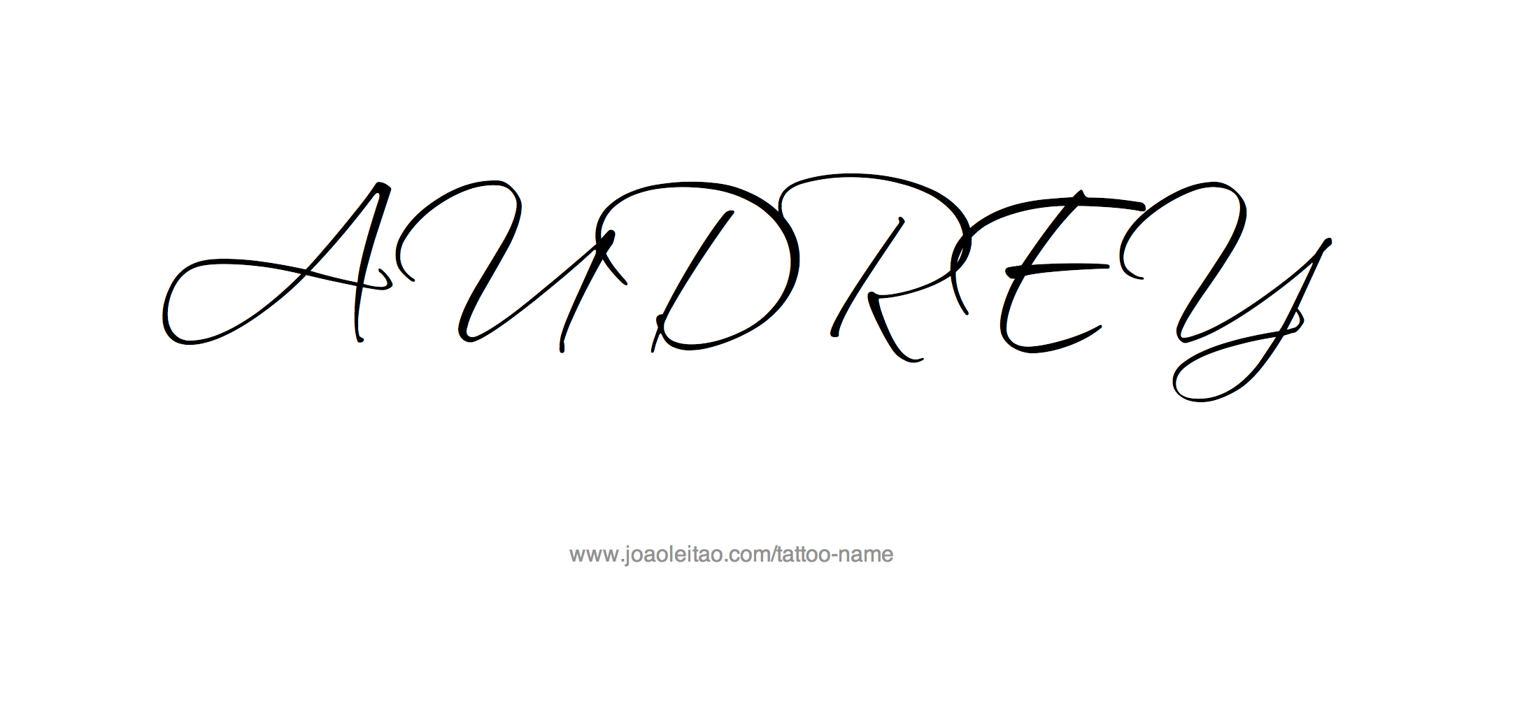 Audrey Name Tattoo Designs