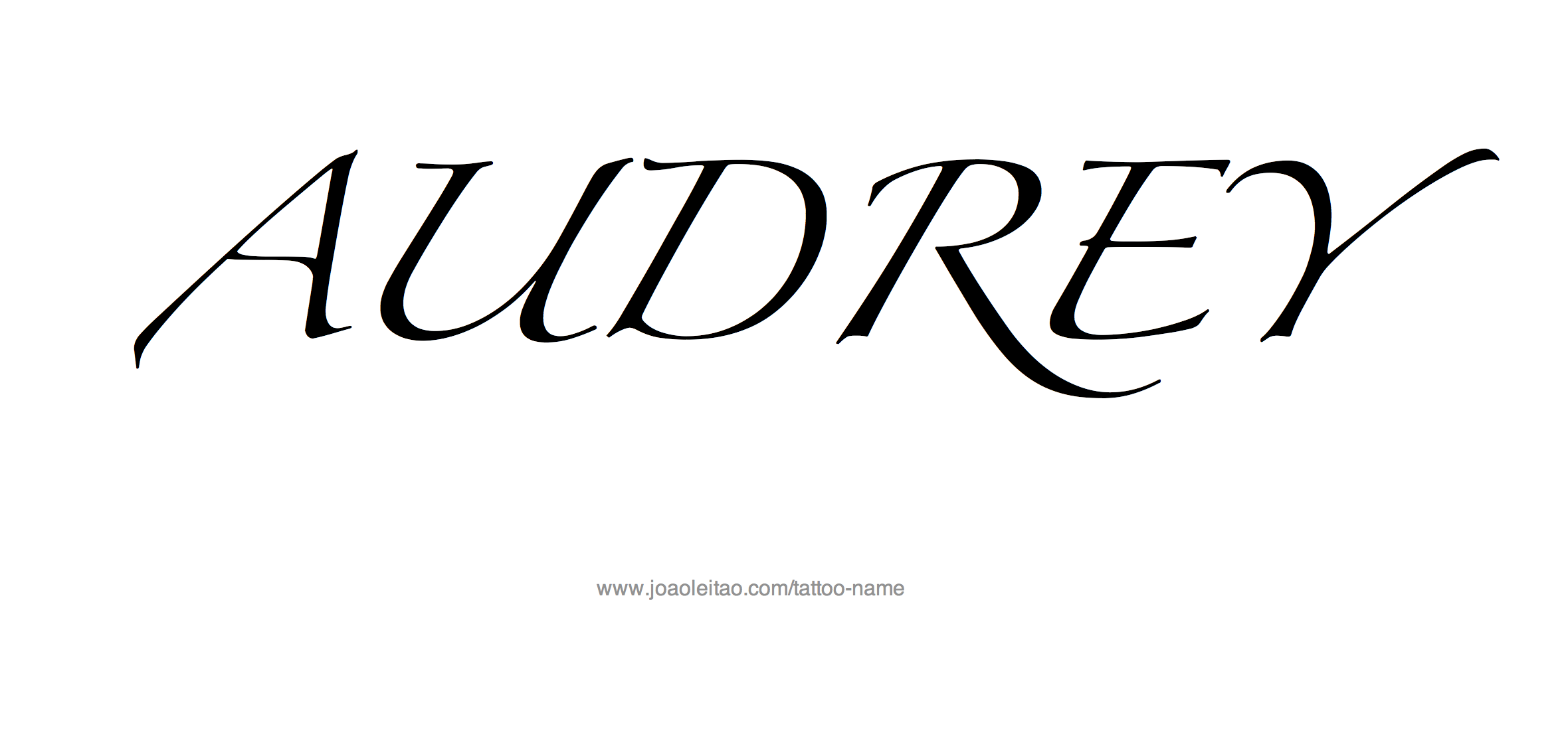 Audrey Name Tattoo Designs