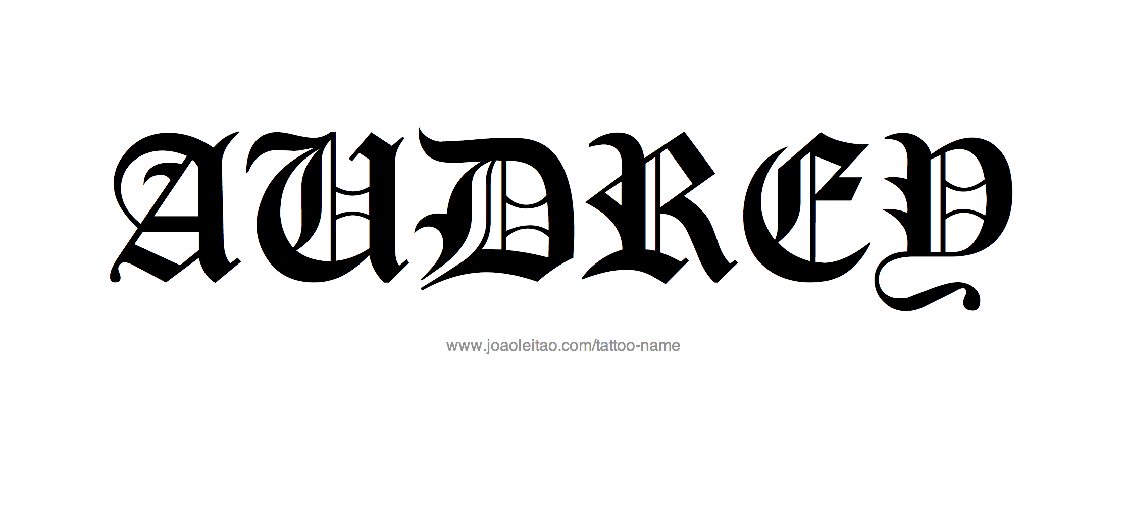 Audrey Name Tattoo Designs