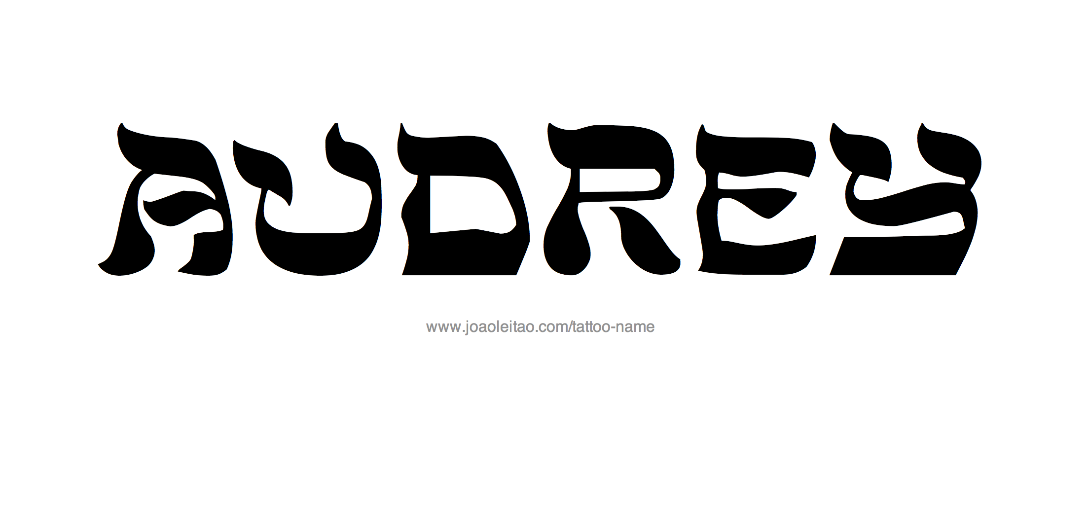 Audrey Name Tattoo Designs