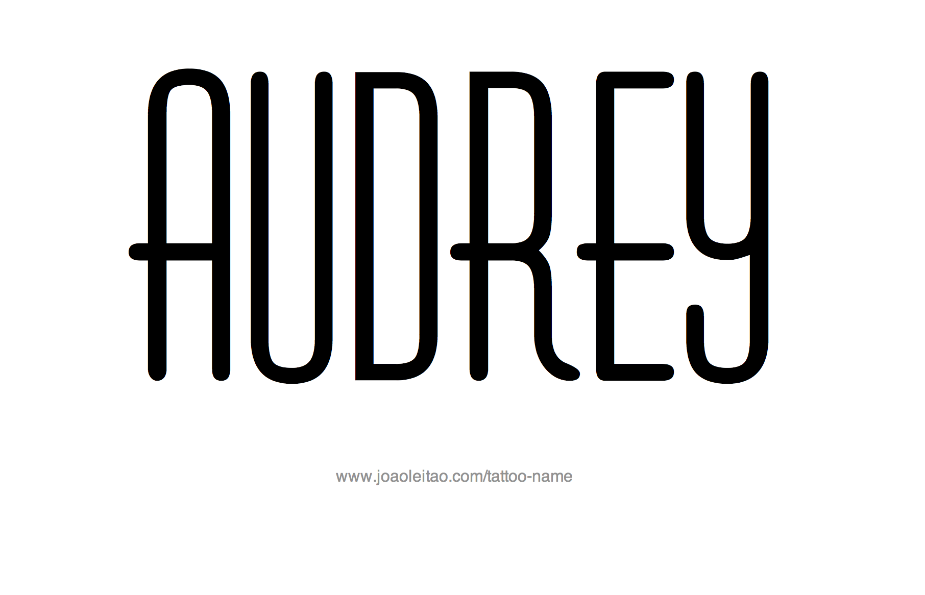 Audrey Name Tattoo Designs