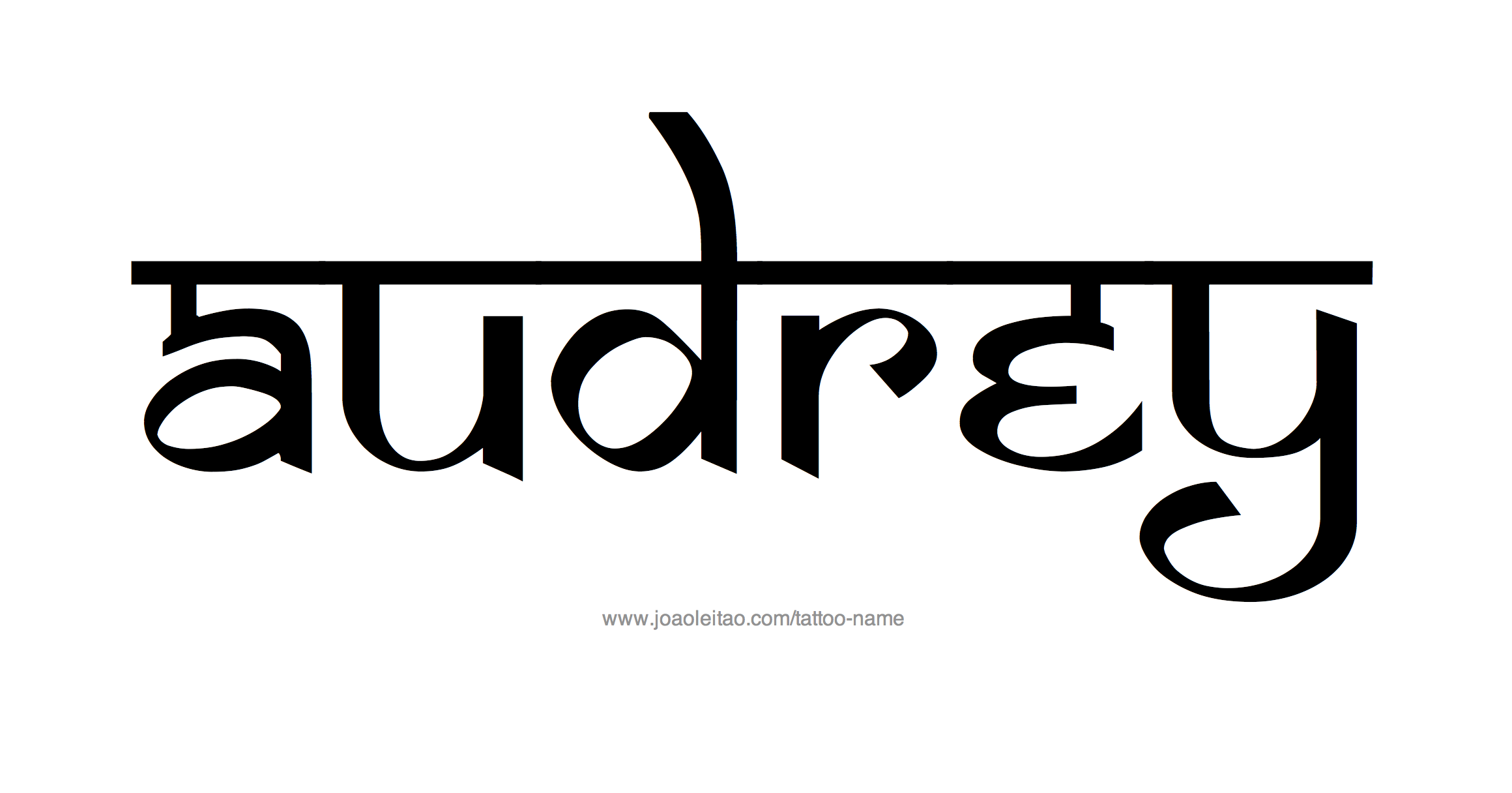 Audrey Name Tattoo Designs