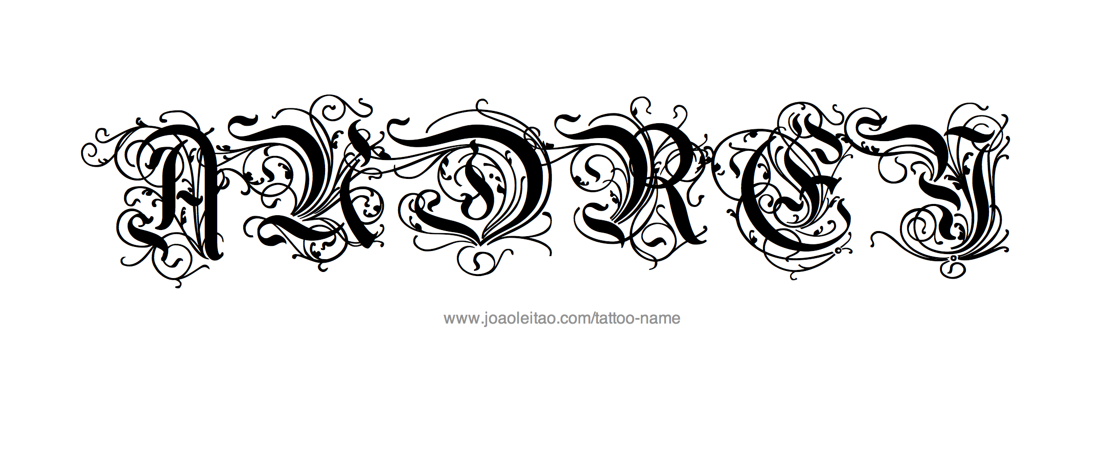 Audrey Name Tattoo Designs