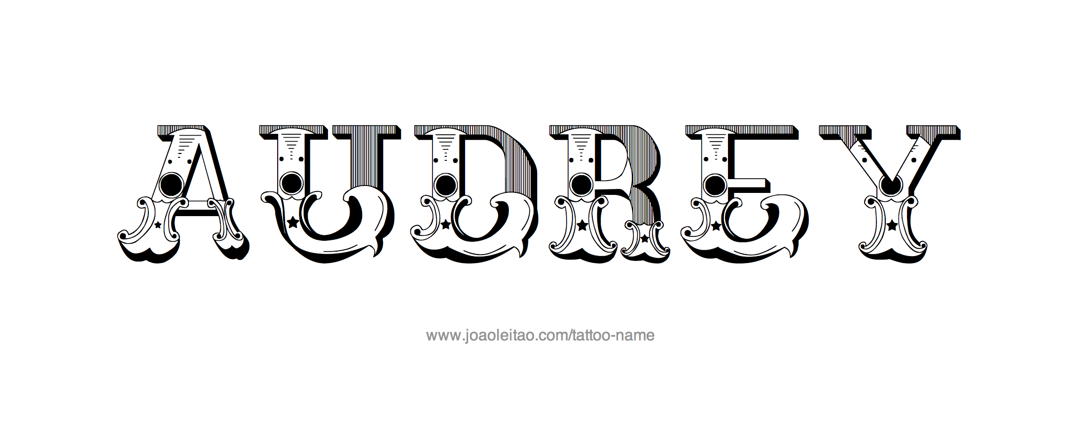 Audrey Name Tattoo Designs