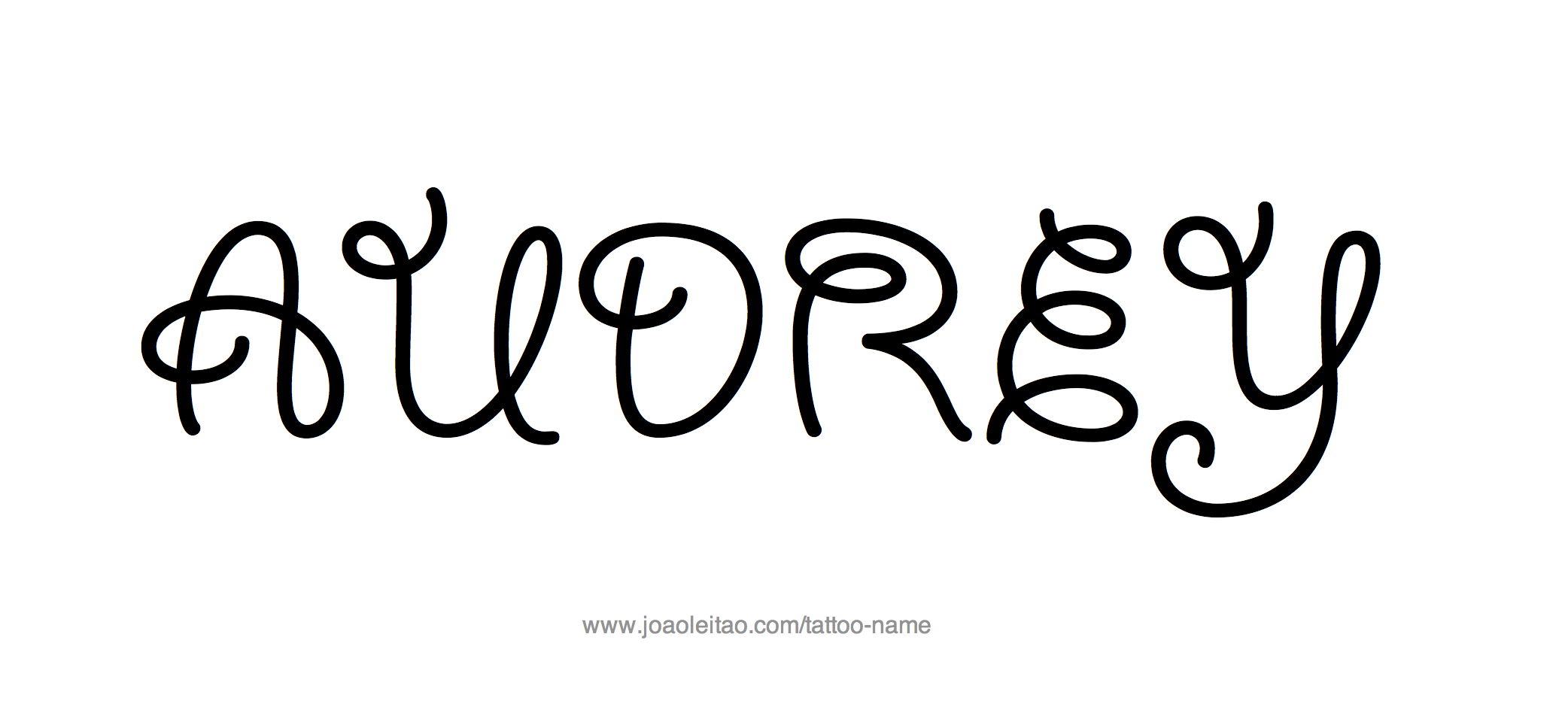 Audrey Name Tattoo Designs