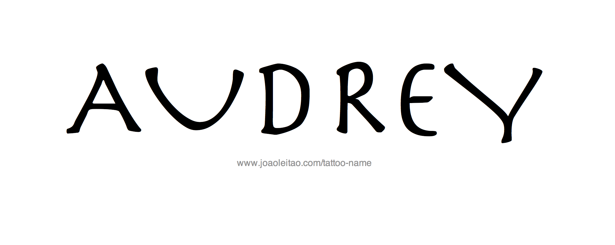 Audrey Name Tattoo Designs
