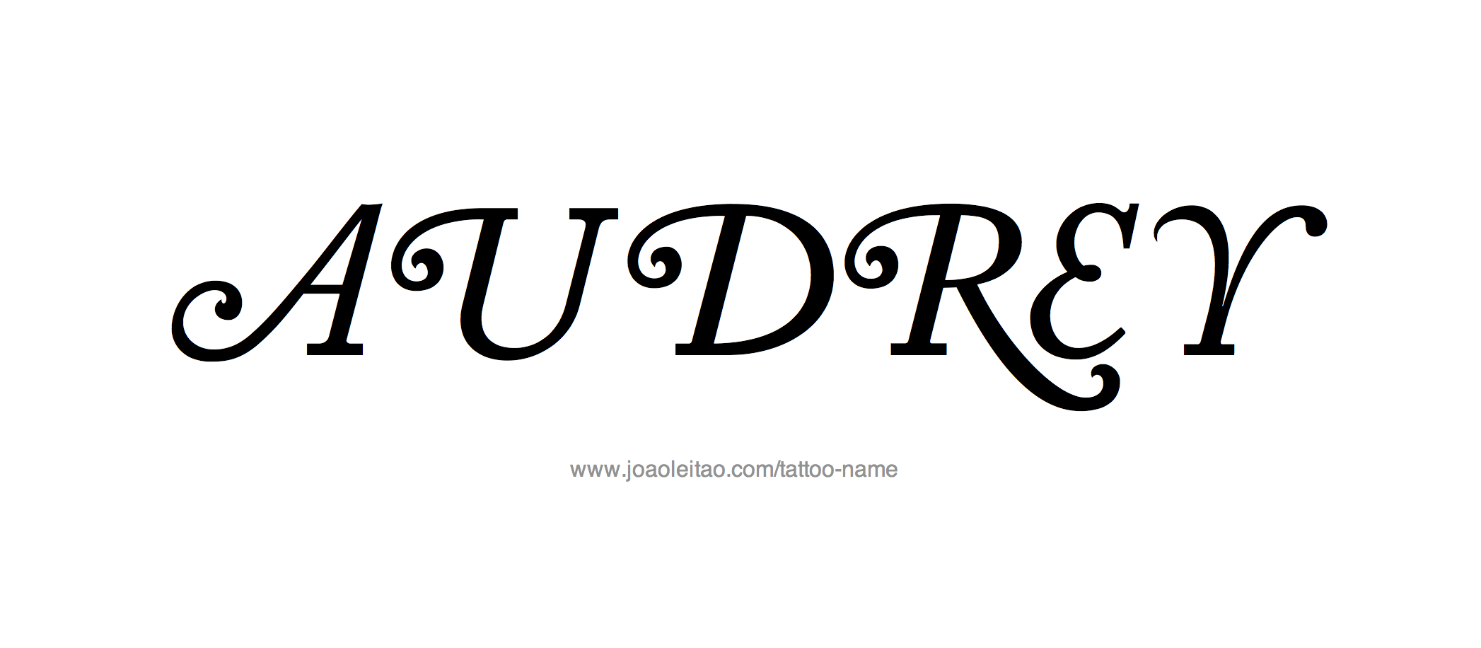 Audrey Name Tattoo Designs