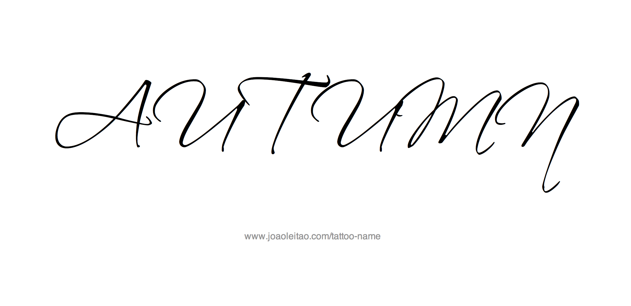 Autumn Name Tattoo Designs
