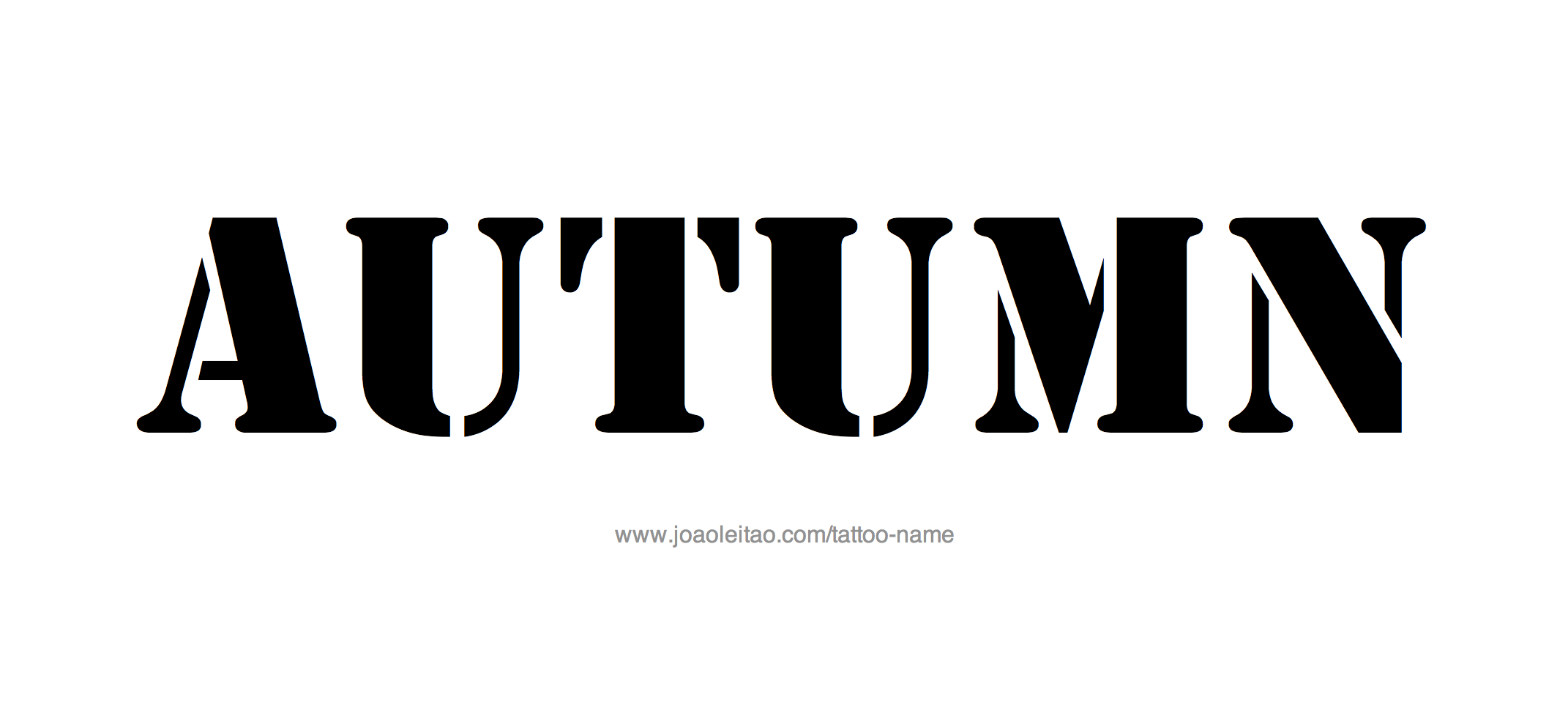 Autumn Name Tattoo Designs