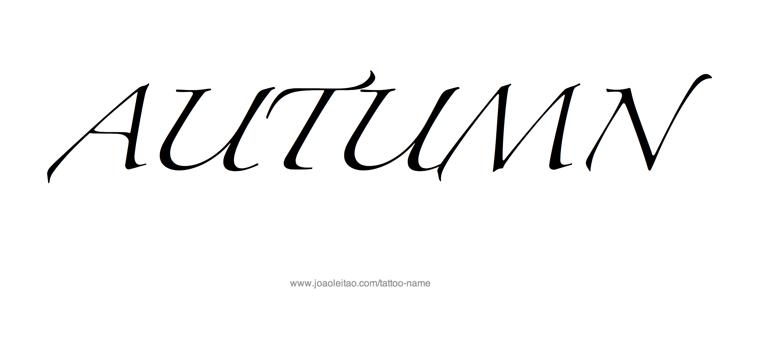 Autumn Name Tattoo Designs