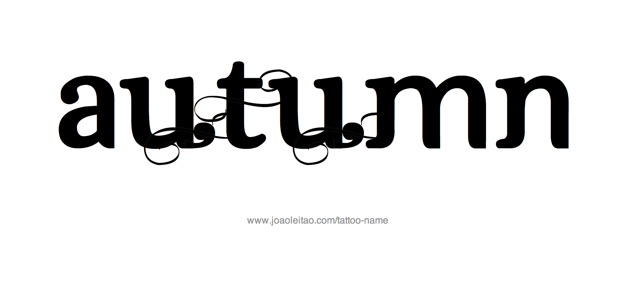 Autumn Name Tattoo Designs