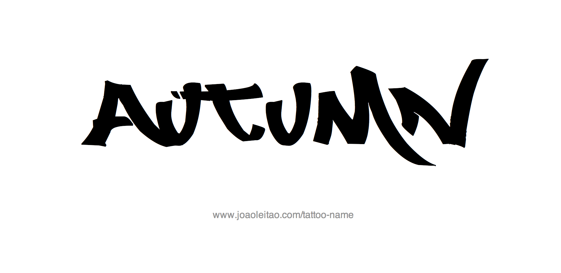 Autumn Name Tattoo Designs