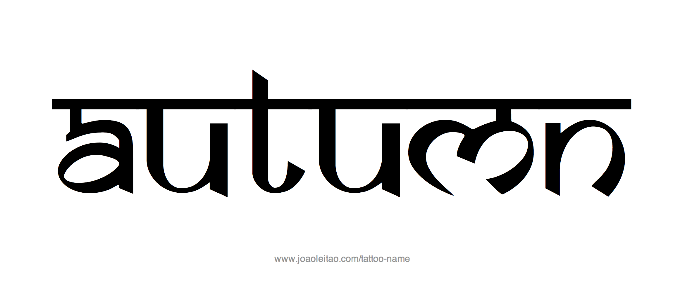 Autumn Name Tattoo Designs