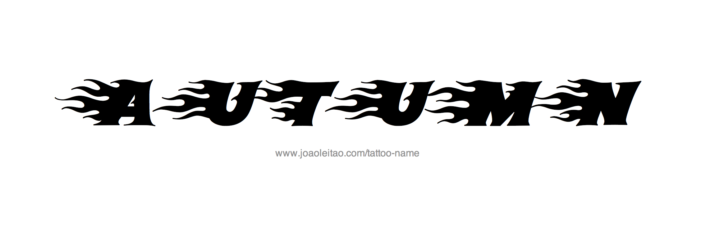 Autumn Name Tattoo Designs