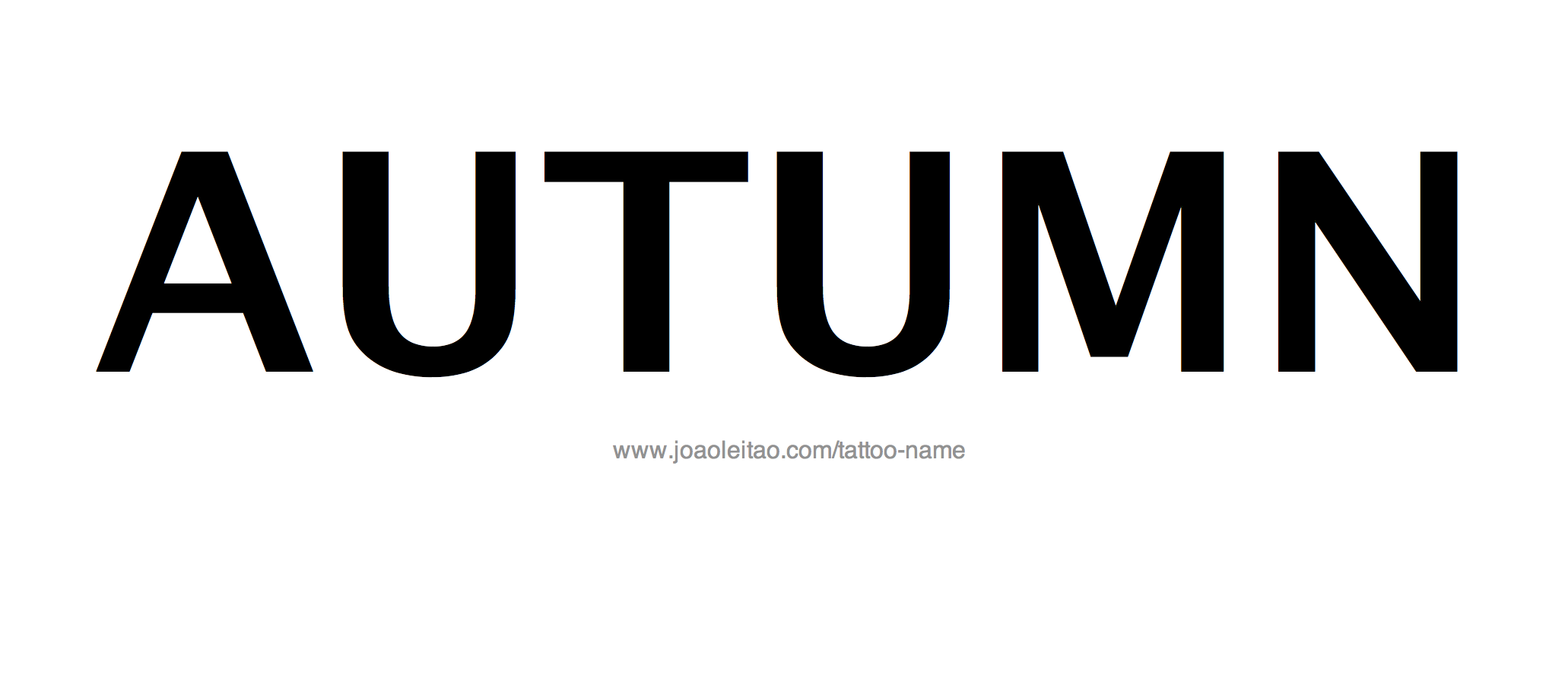 Autumn Name Tattoo Designs
