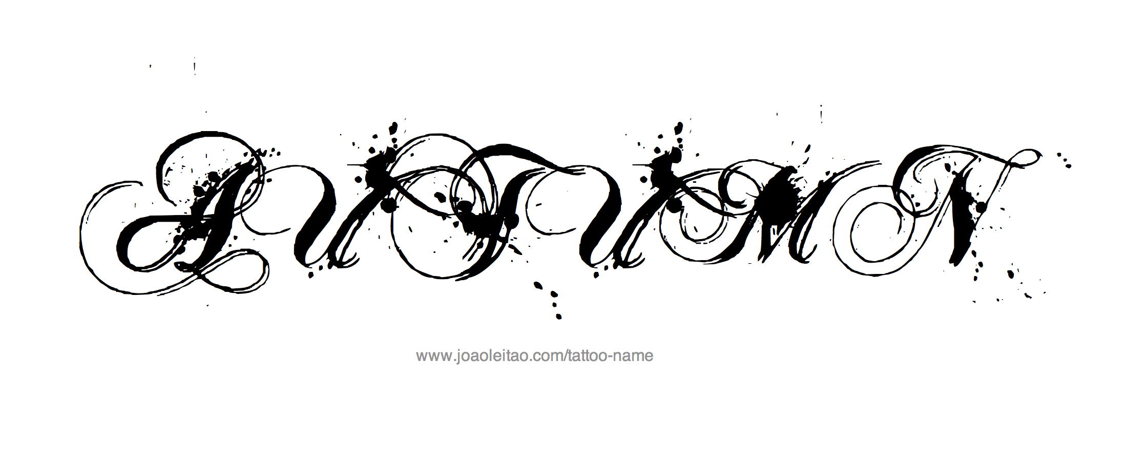 Autumn Name Tattoo Designs