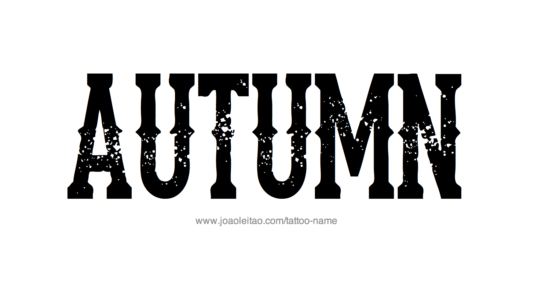 Autumn Name Tattoo Designs