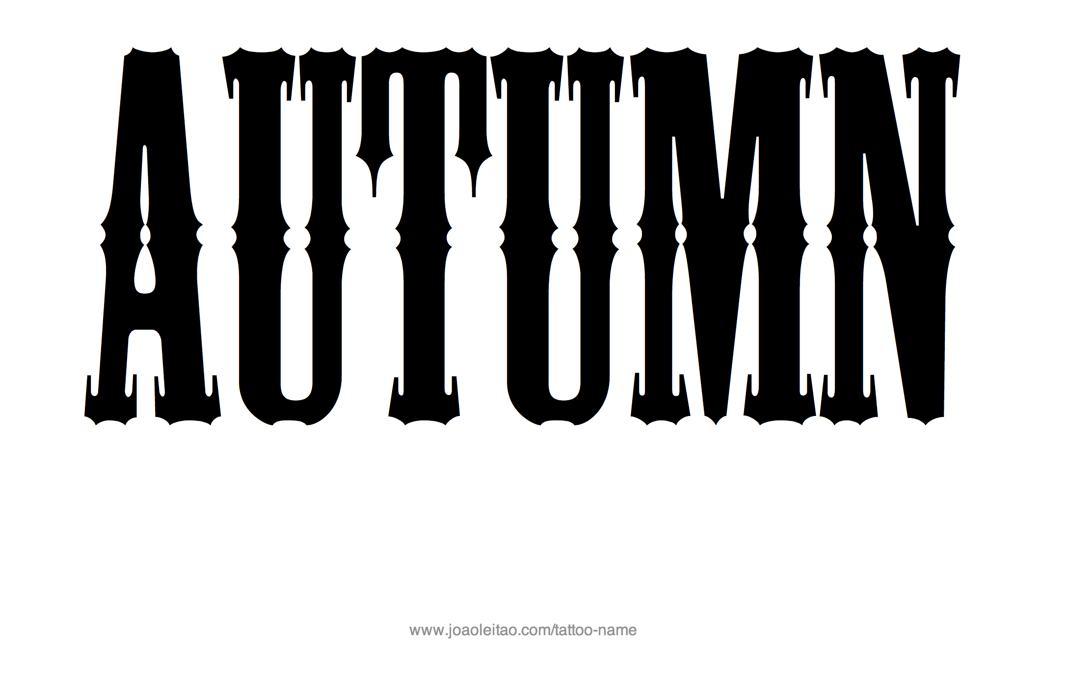 Autumn Name Tattoo Designs