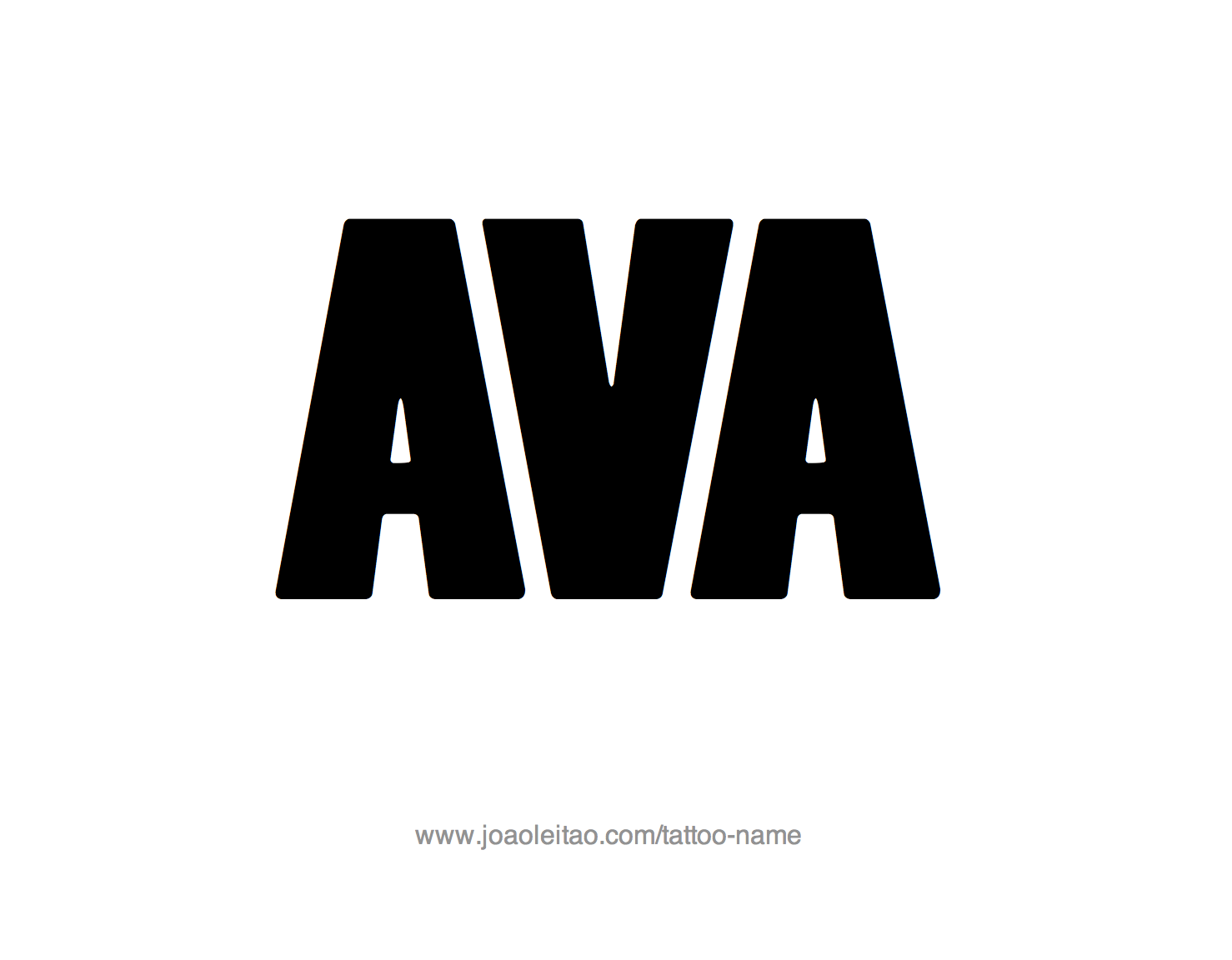 Ava Name Tattoo Designs