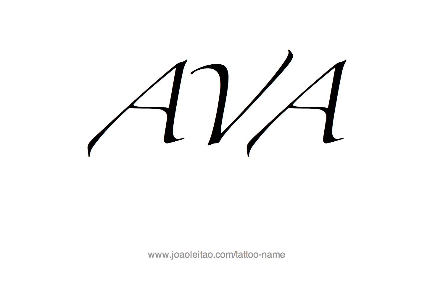 Ava Name Tattoo Designs