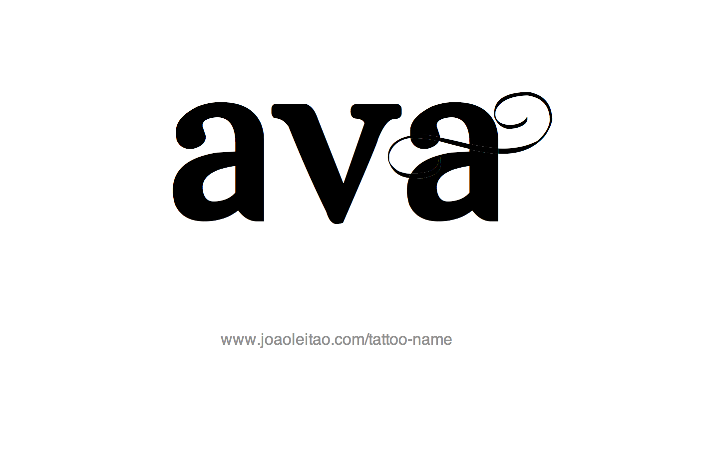 Ava Name Tattoo Designs