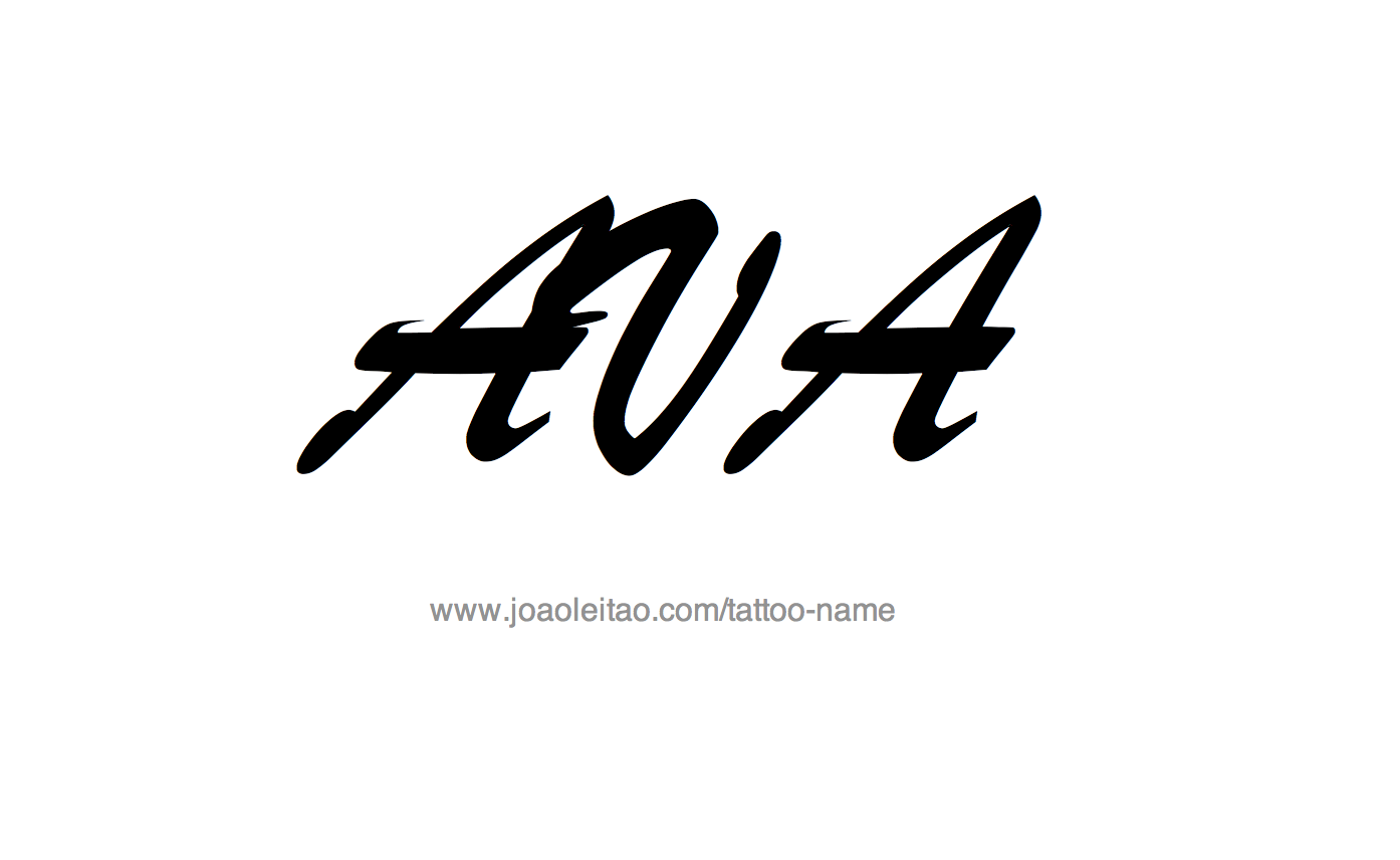 Ava Name Tattoo Designs